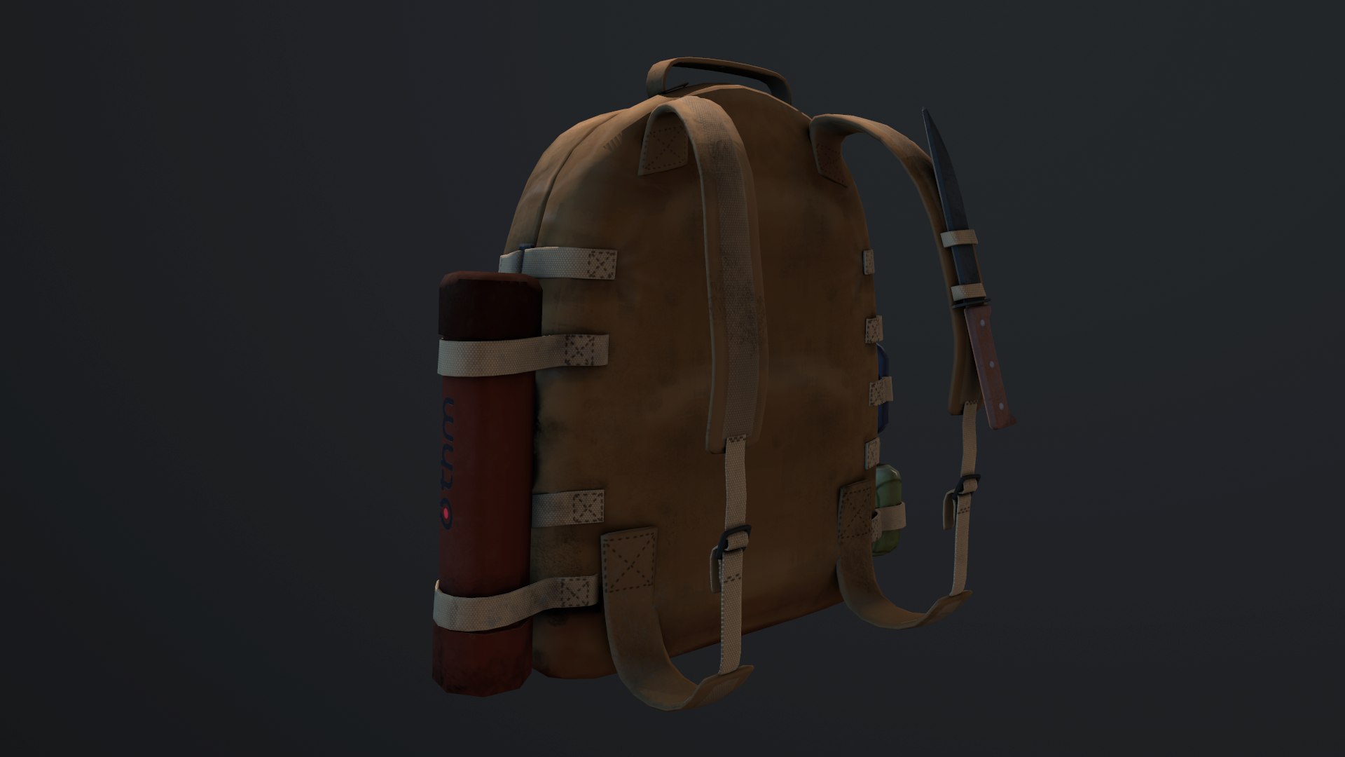 3D Model Tourist Backpack - TurboSquid 1902160
