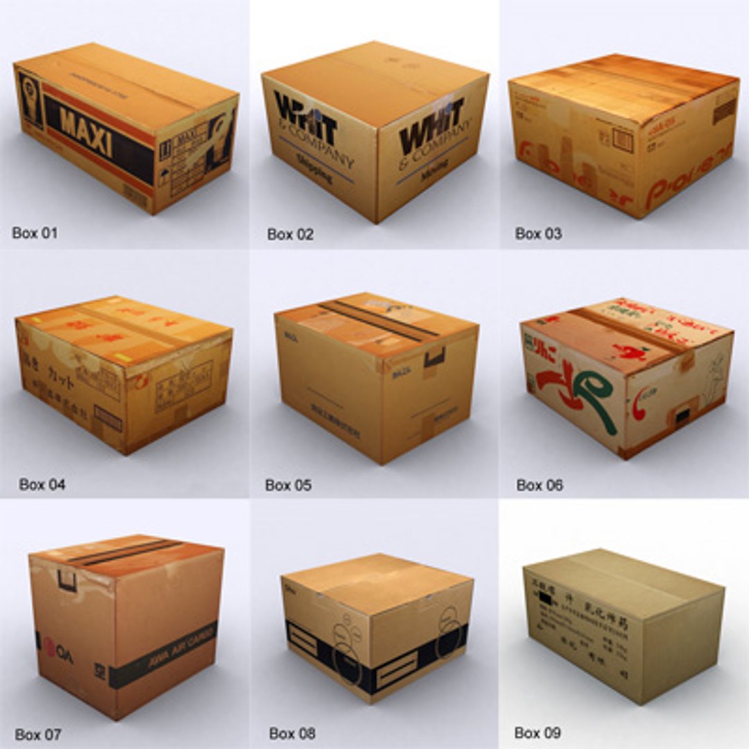 3d Cardboard Boxes
