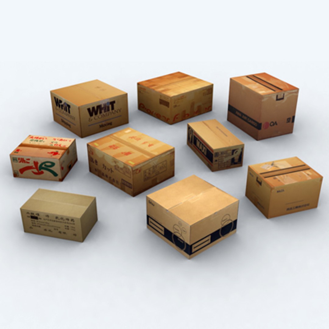 3d Cardboard Boxes