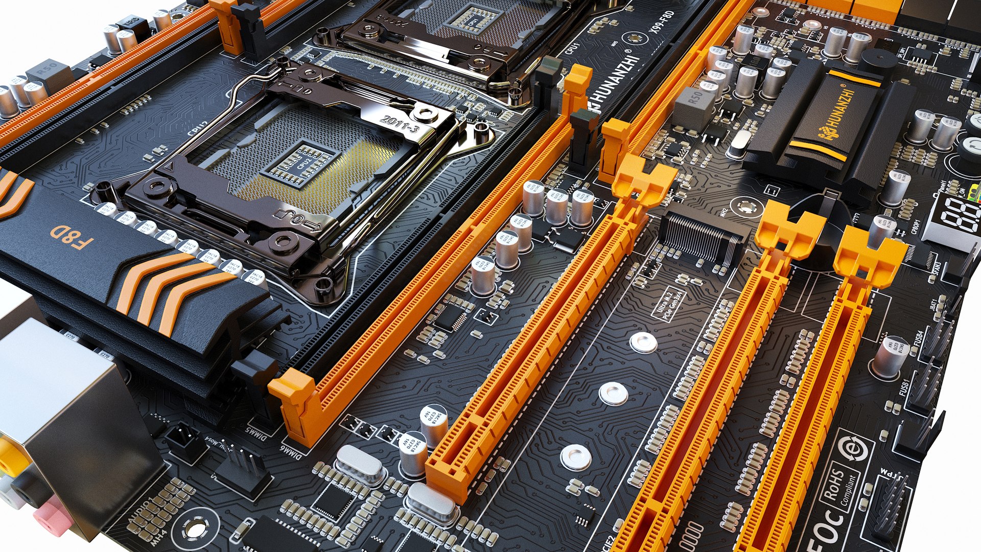 3D Model X99-F8D Huananzhi Motherboard - TurboSquid 2184737