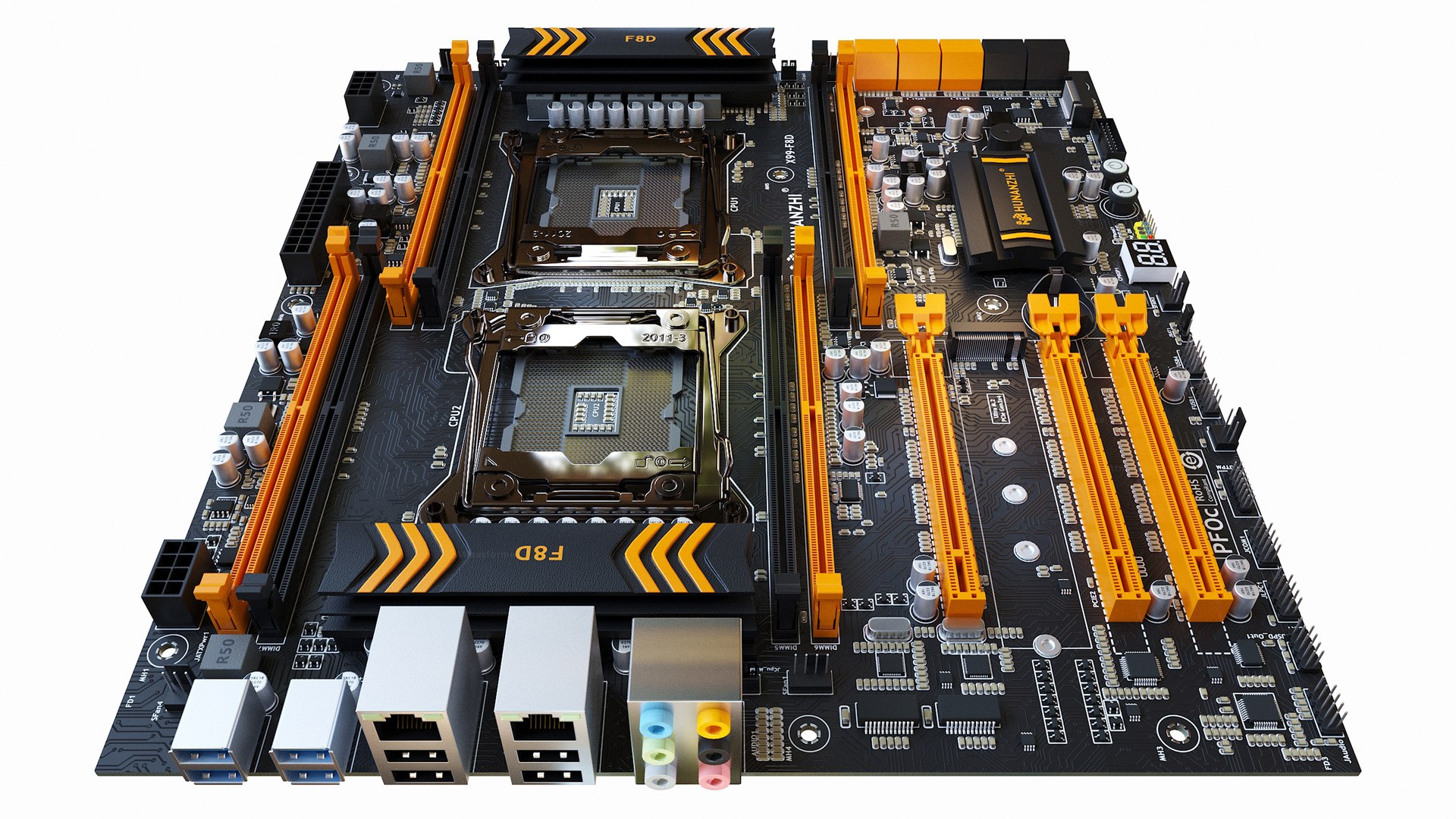 3D Model X99-F8D Huananzhi Motherboard - TurboSquid 2184737