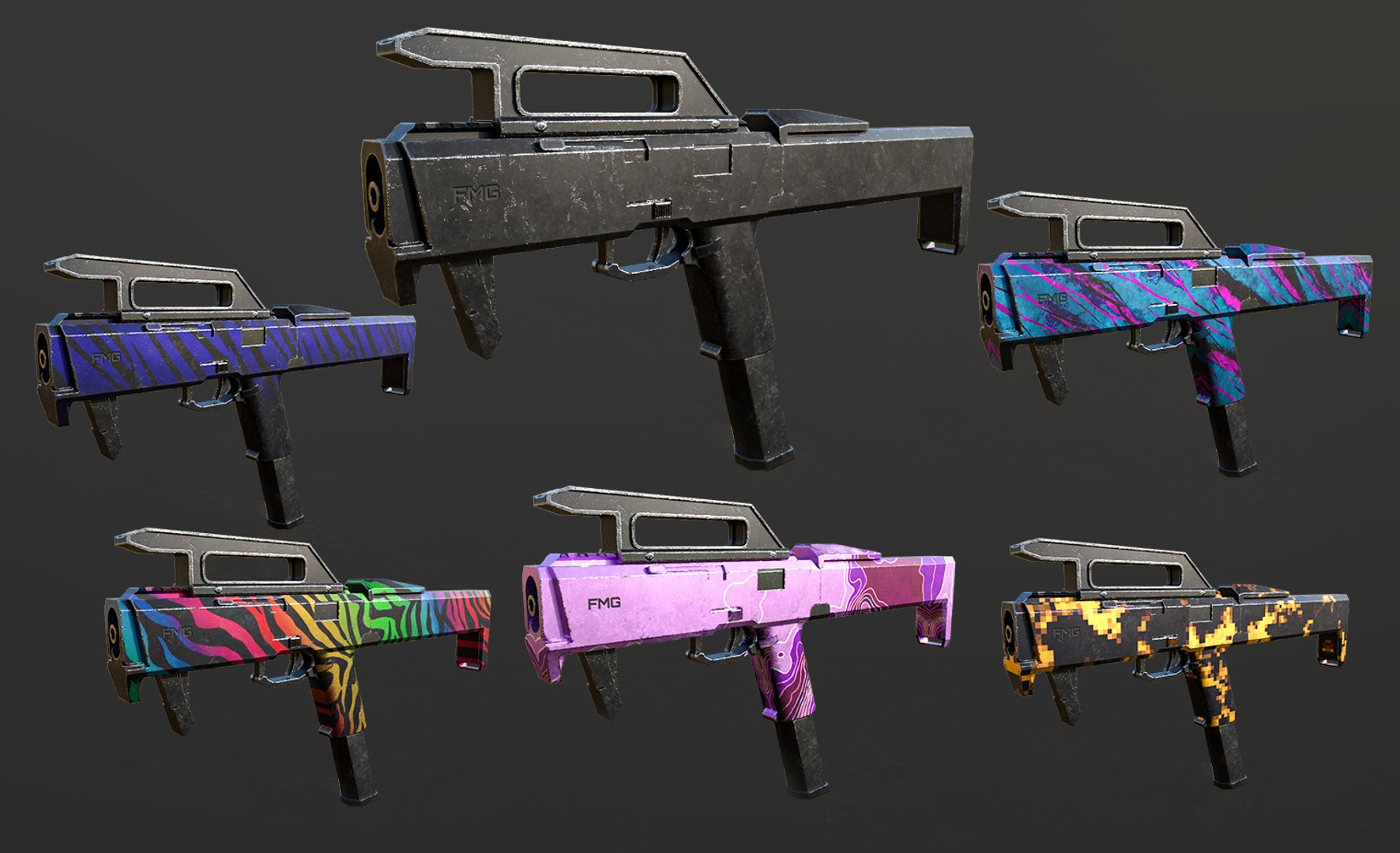 FMG - Submachine Gun Low-poly 3D Model 3D - TurboSquid 1845288