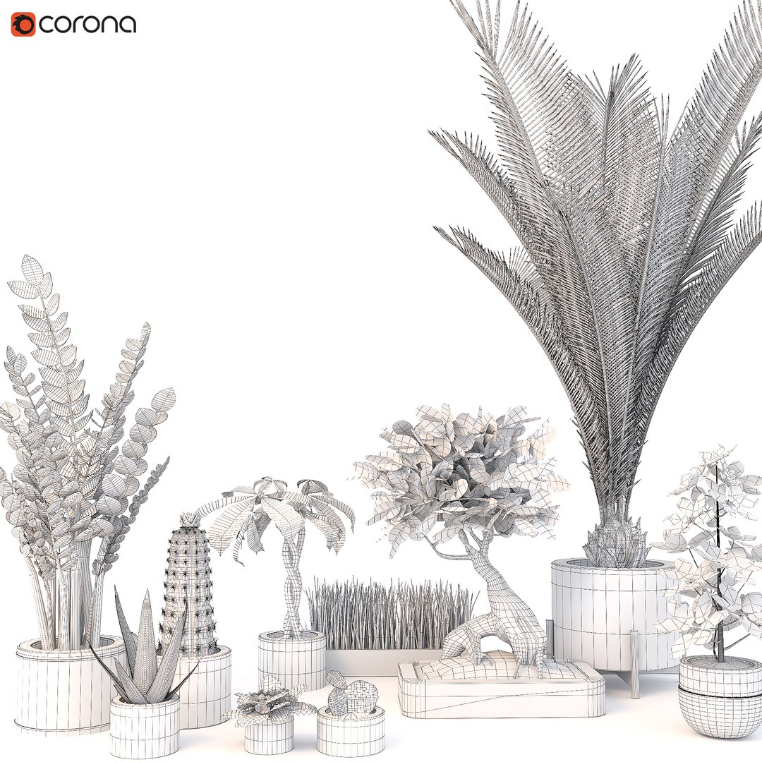 3d max flower set