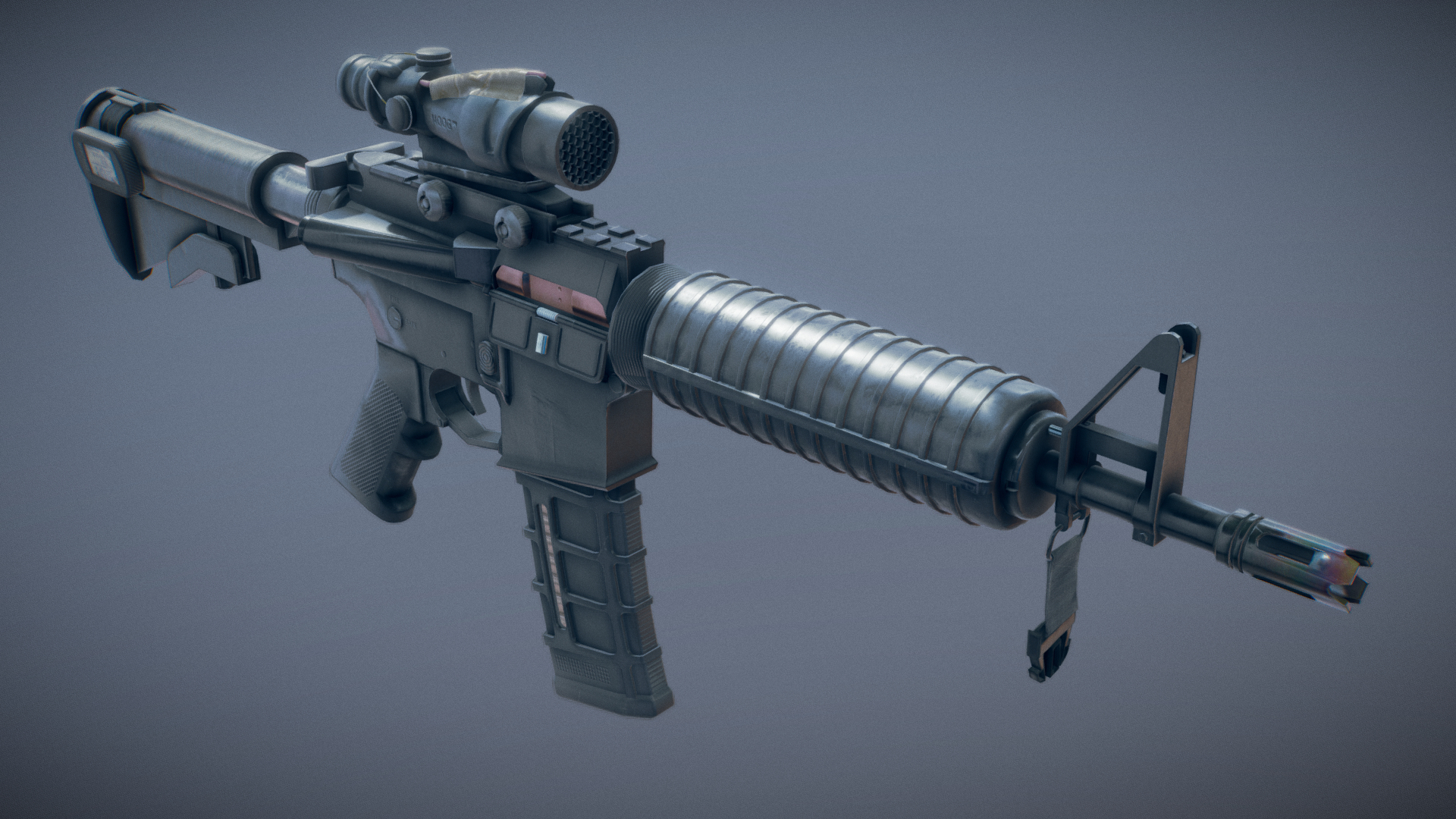 modelo 3d Rifle estilo AR-15 gratis - TurboSquid 2095949