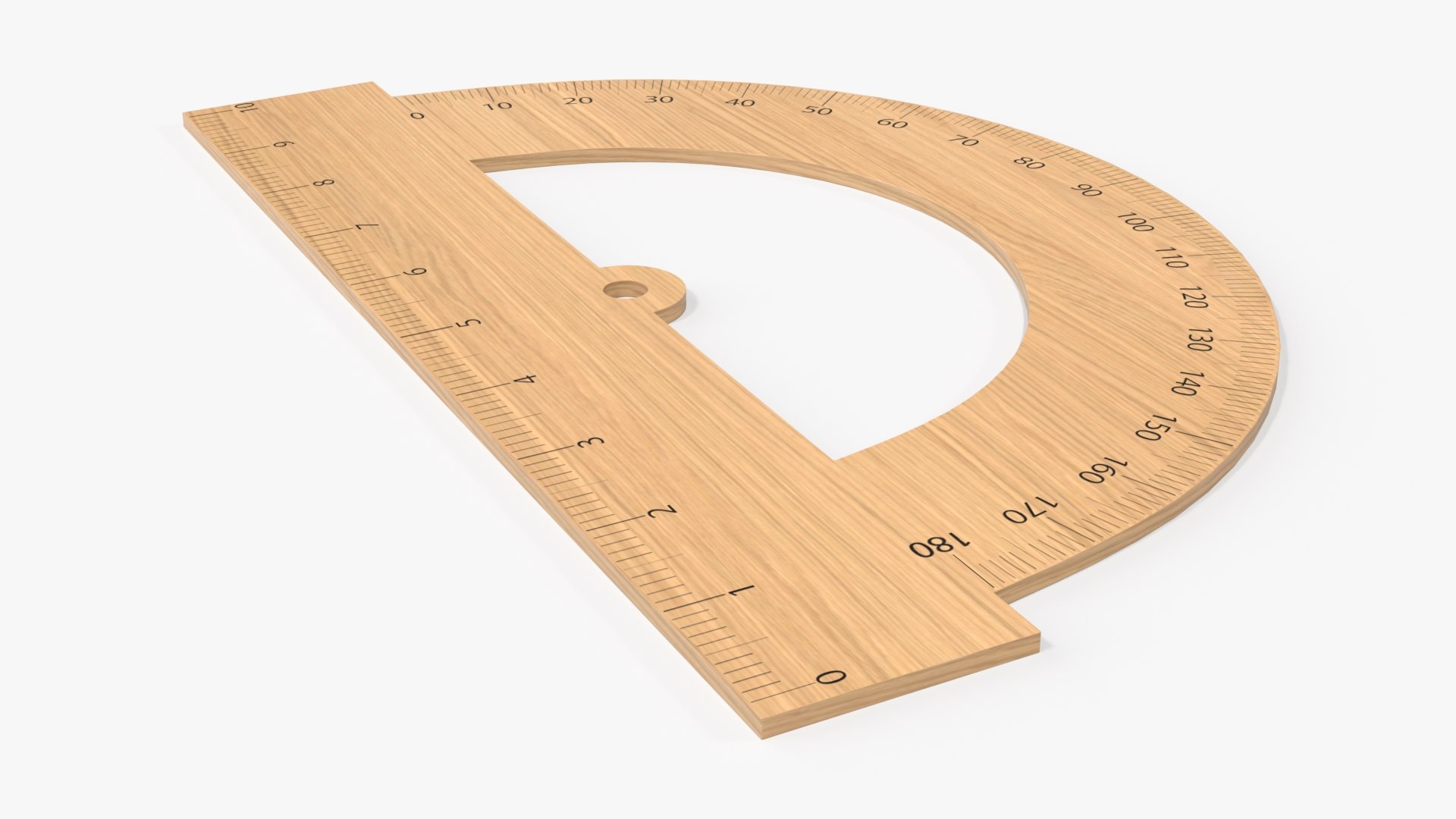 Half Circle Protractor 3D - TurboSquid 1677557