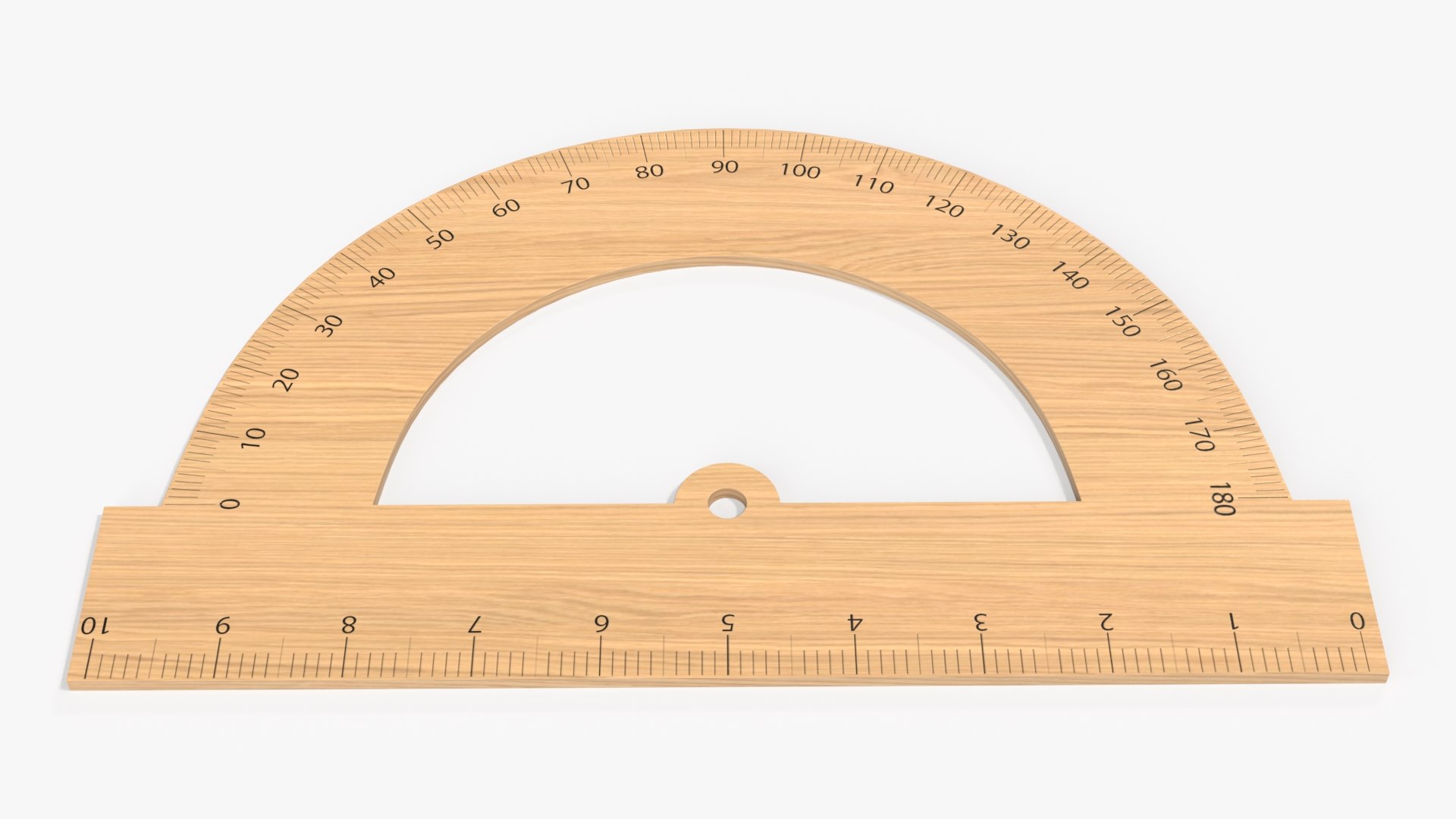 Half Circle Protractor 3D - TurboSquid 1677557