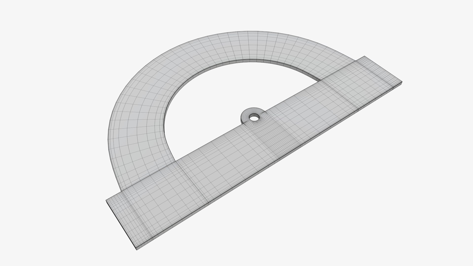 Half Circle Protractor 3D - TurboSquid 1677557