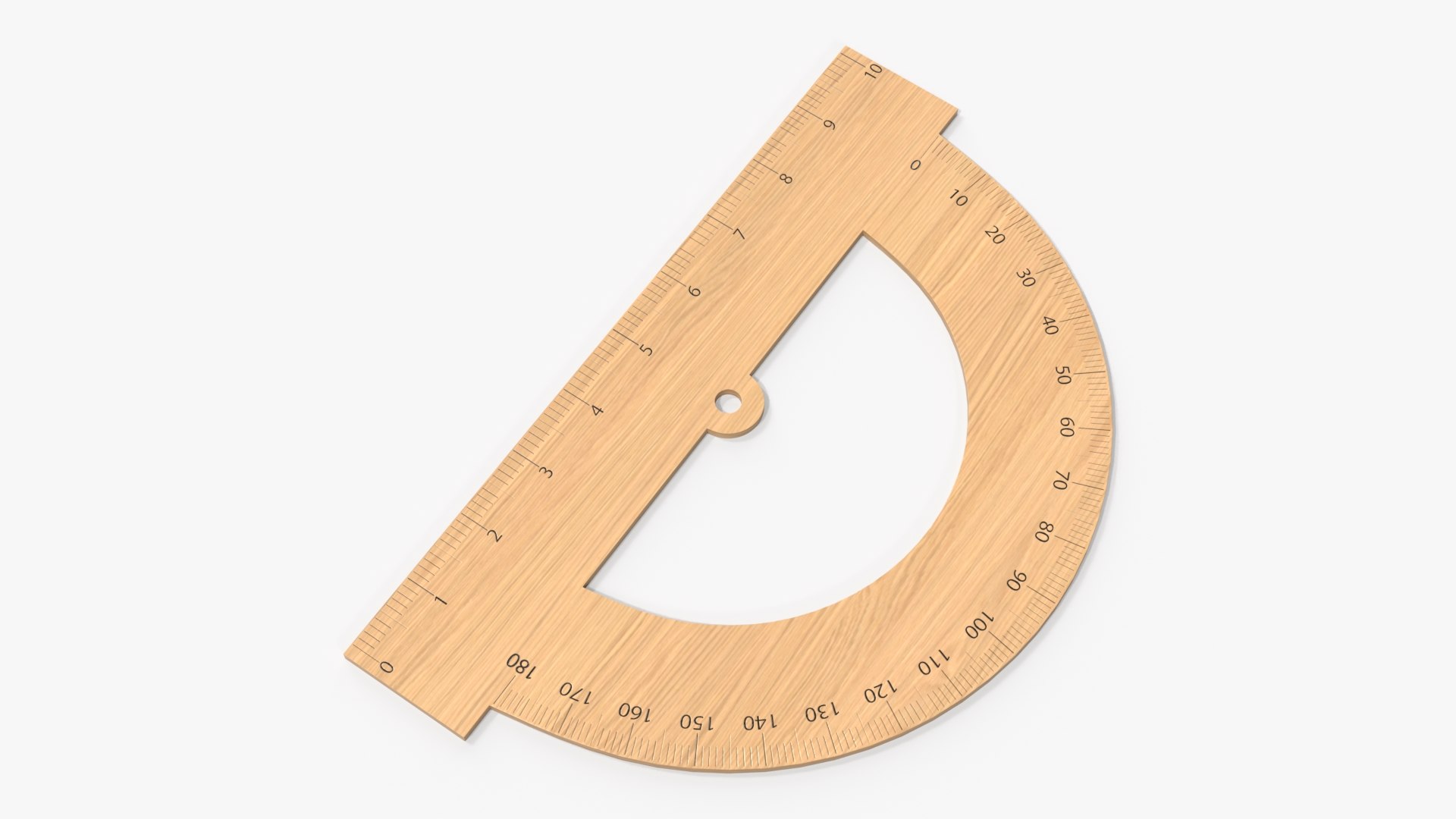 Half Circle Protractor 3D - TurboSquid 1677557