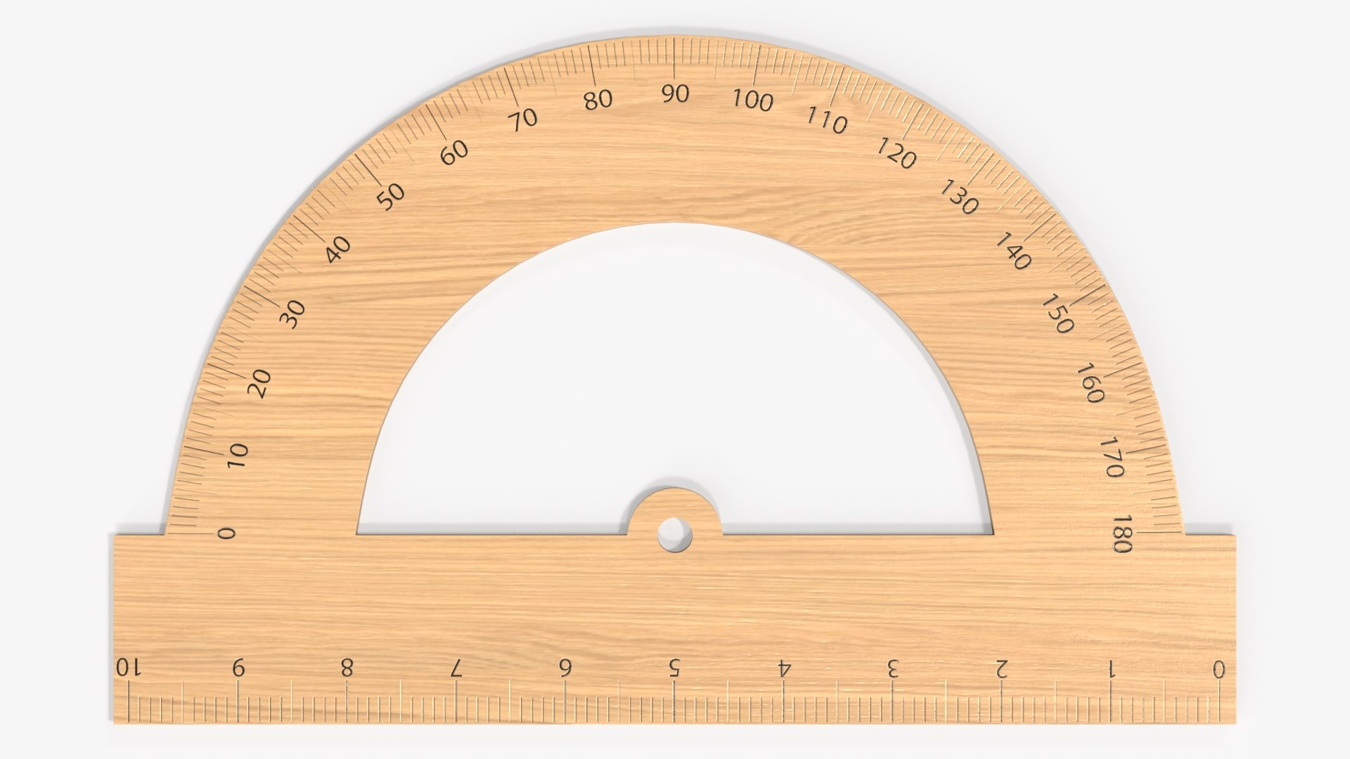 Half Circle Protractor 3D - TurboSquid 1677557