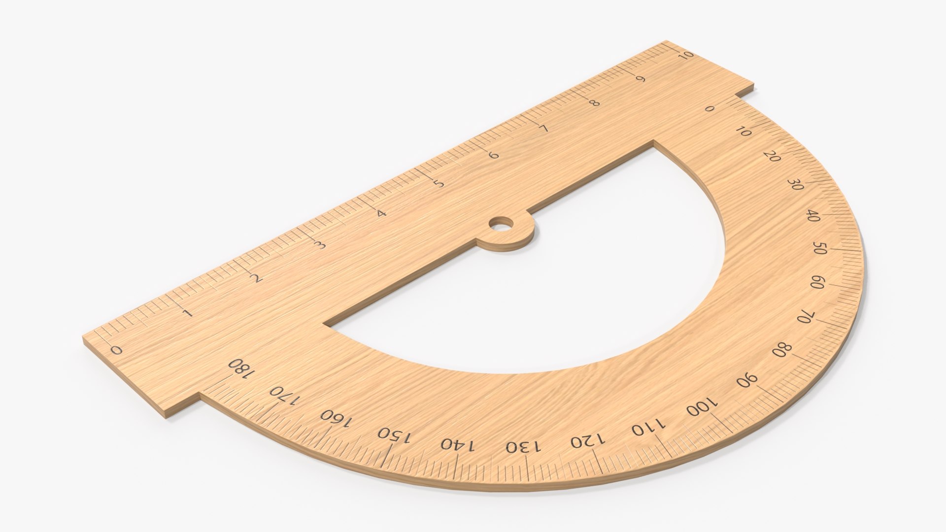Half Circle Protractor 3D - TurboSquid 1677557