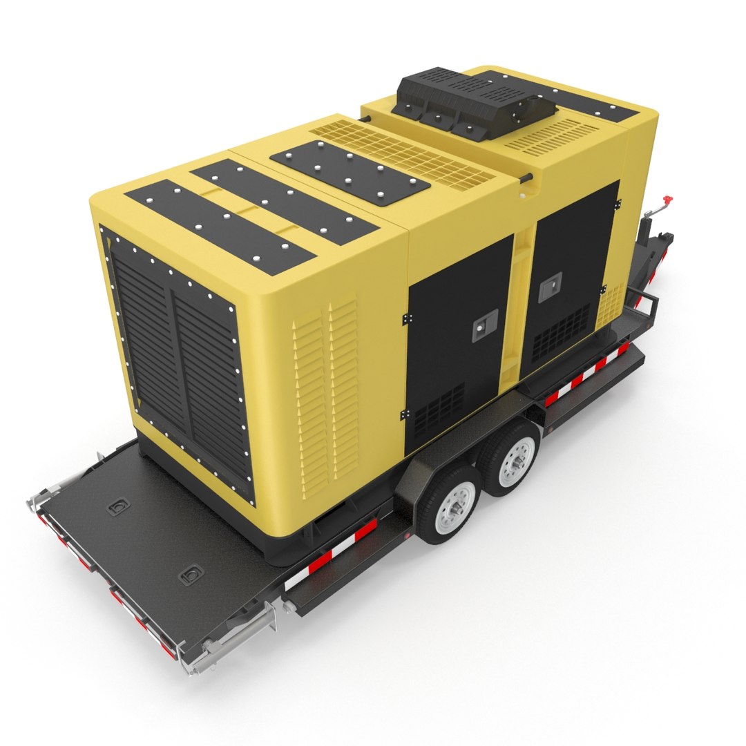 Diesel generator trailer 3D model - TurboSquid 1238821