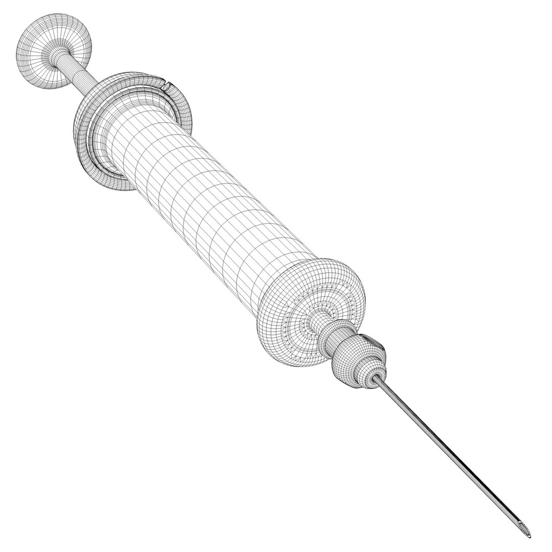 3d Old Syringe Model