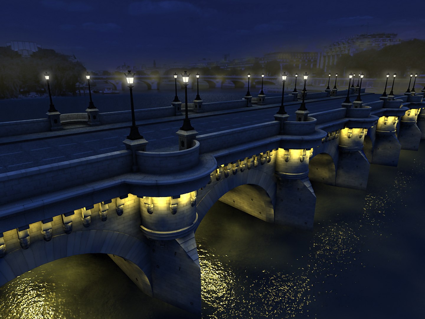 3d Max Pont Neuf Bridge