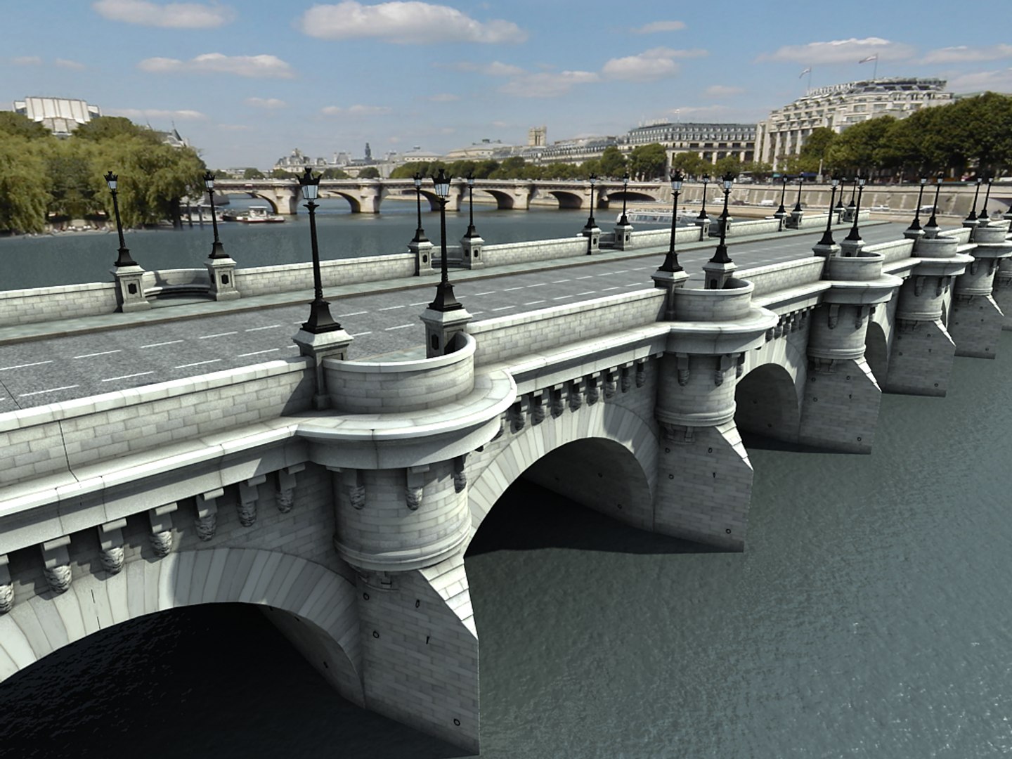 3d Max Pont Neuf Bridge