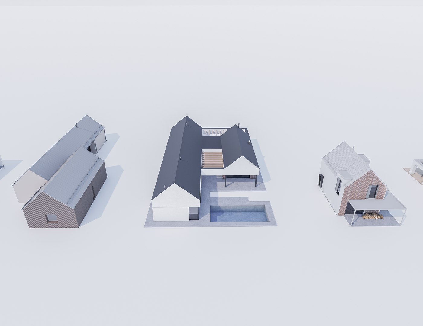 3D House Pack Of 10 - Part 3 - Created With Fully Parametric Revit Families - TurboSquid 2295613