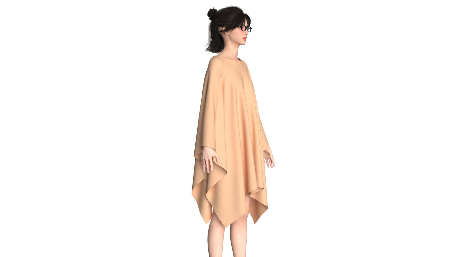 3D Girls Cope Dress V2 Model - TurboSquid 2397690