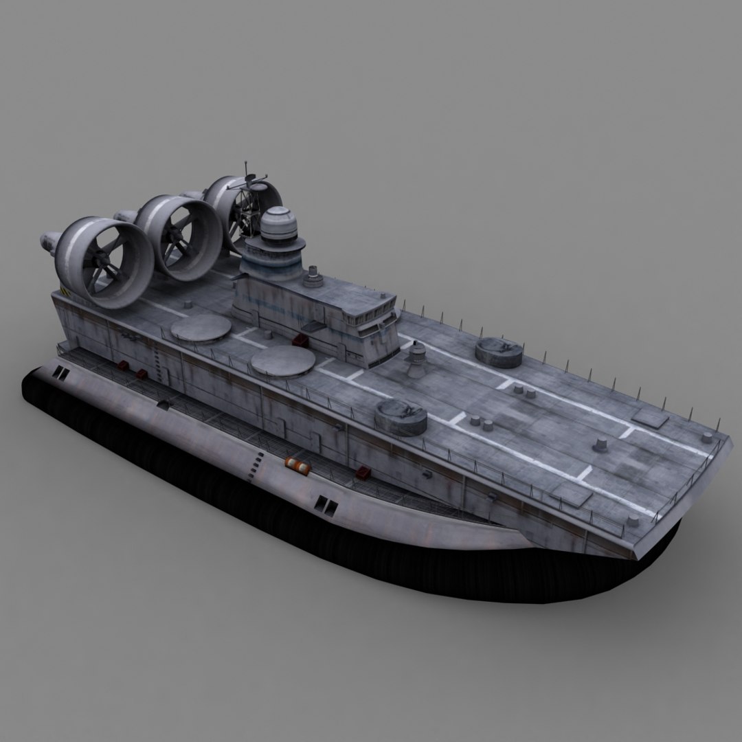 3d model bison amphibian ship vessel