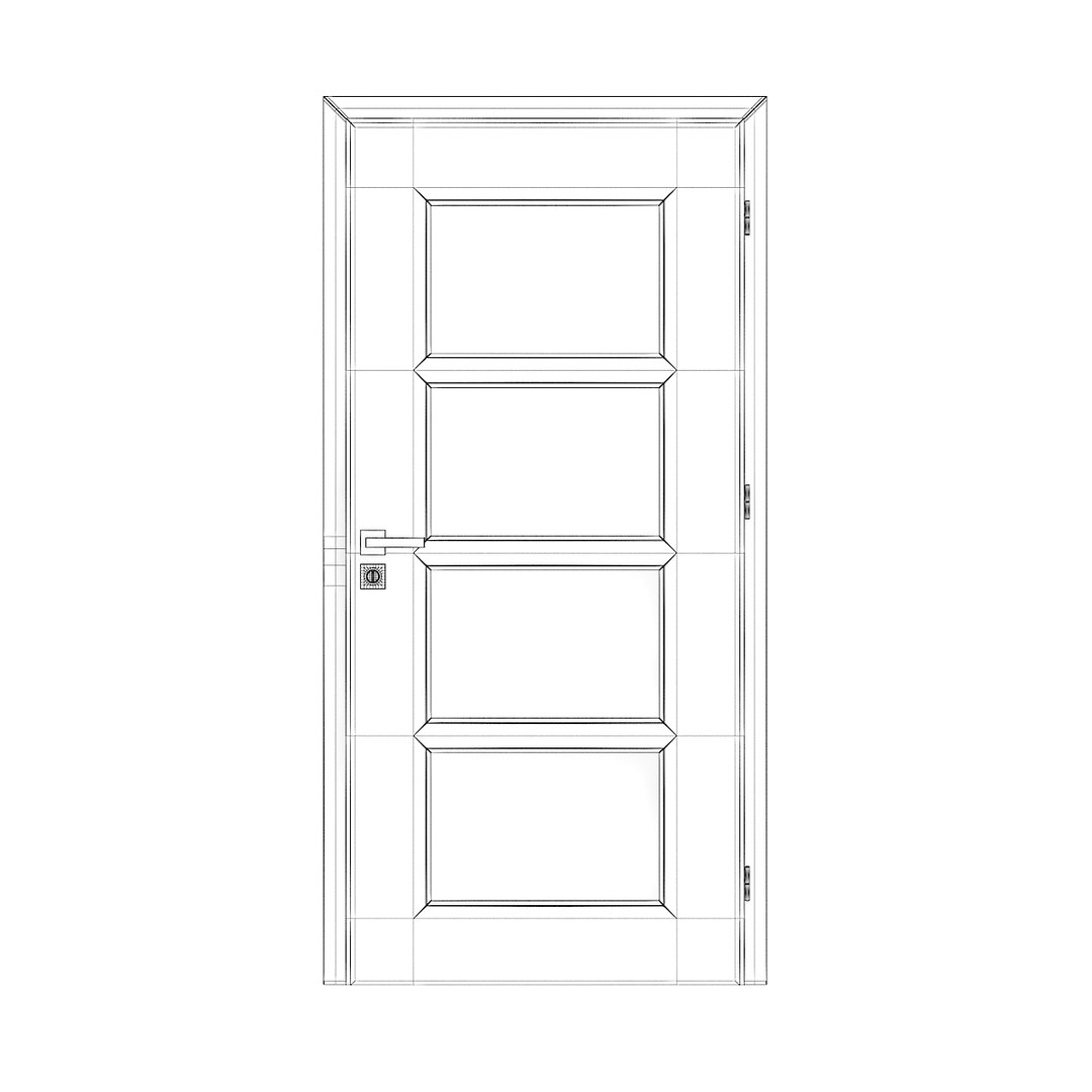 Wooden Interior Door 3D Model - TurboSquid 1191053