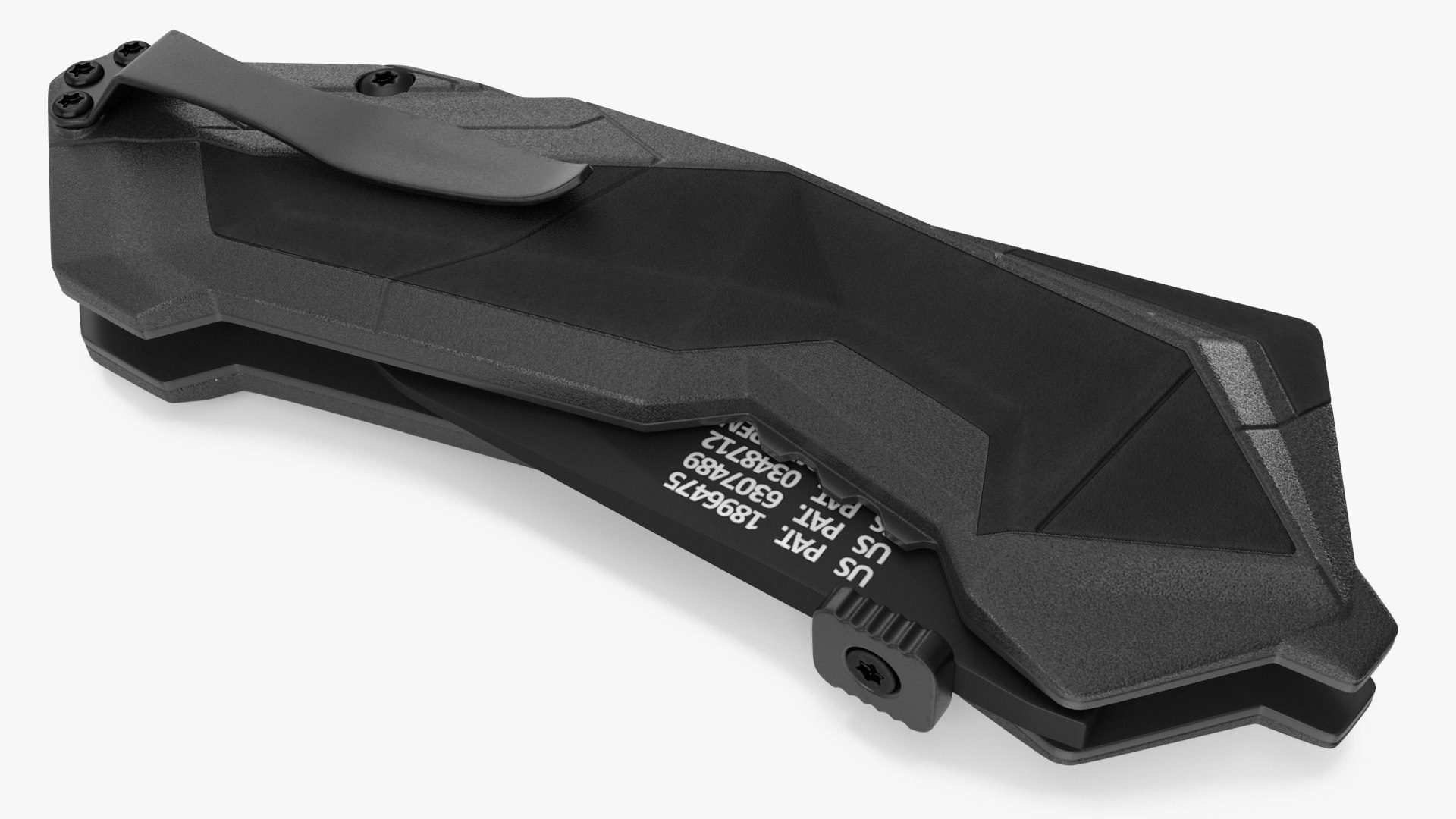 3D model Futuristic Knife Schrade Folded Black - TurboSquid 2176921