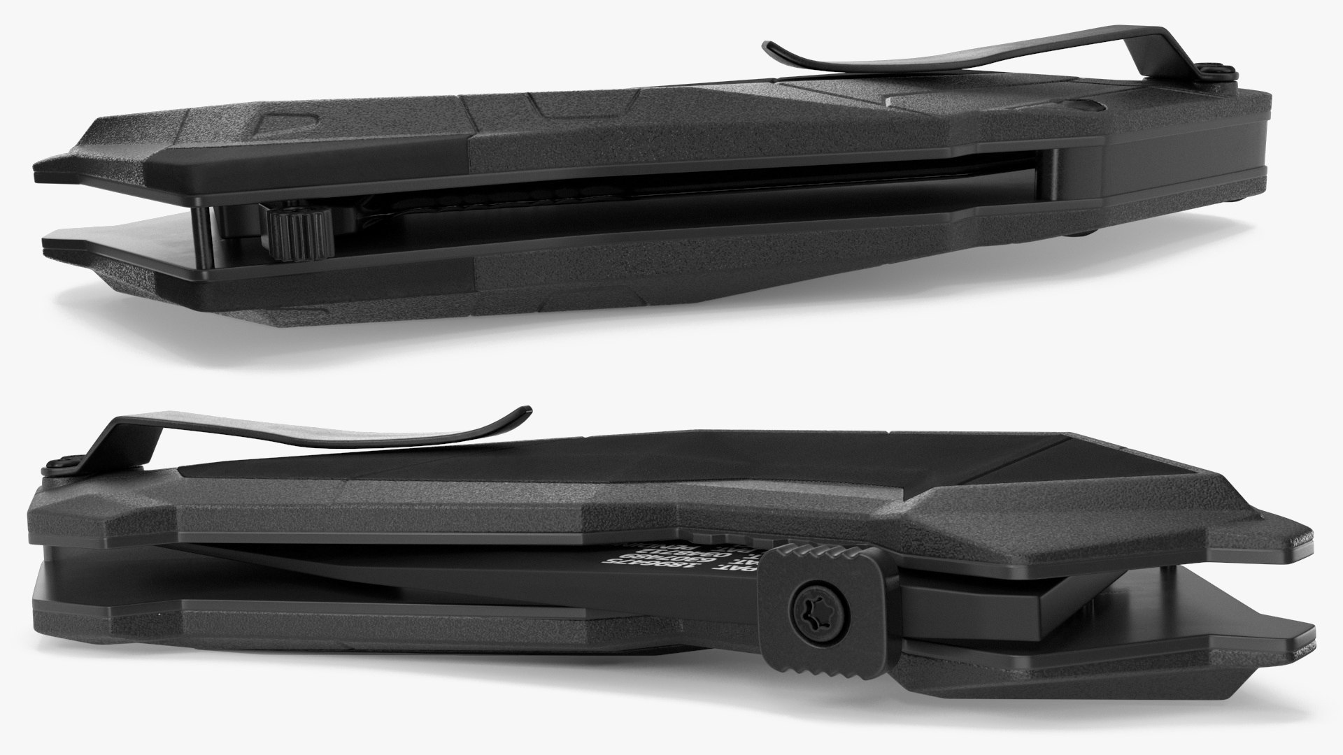 3D model Futuristic Knife Schrade Folded Black - TurboSquid 2176921