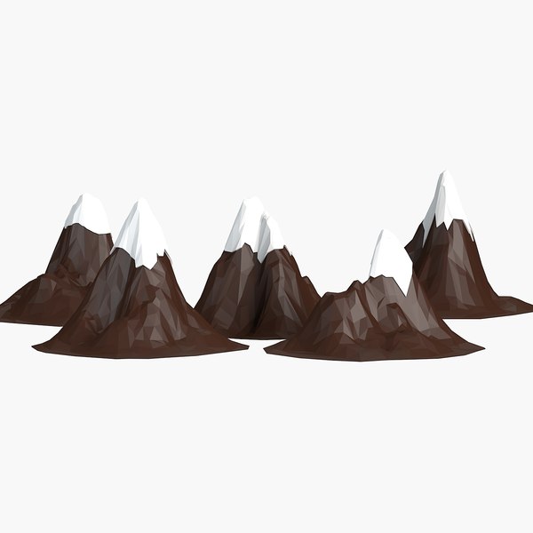 3d model cartoon mountains pack