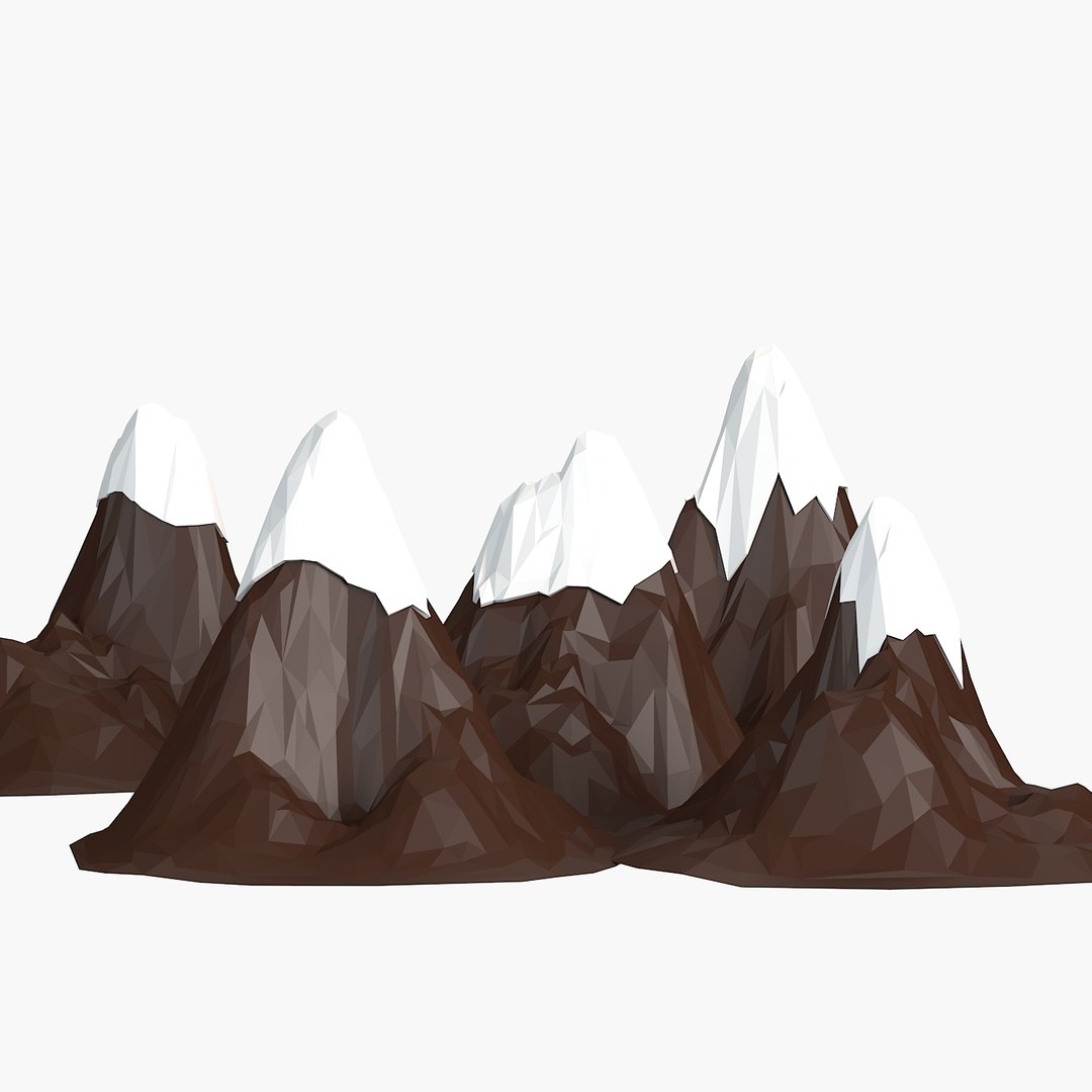 3d Model Cartoon Mountains Pack