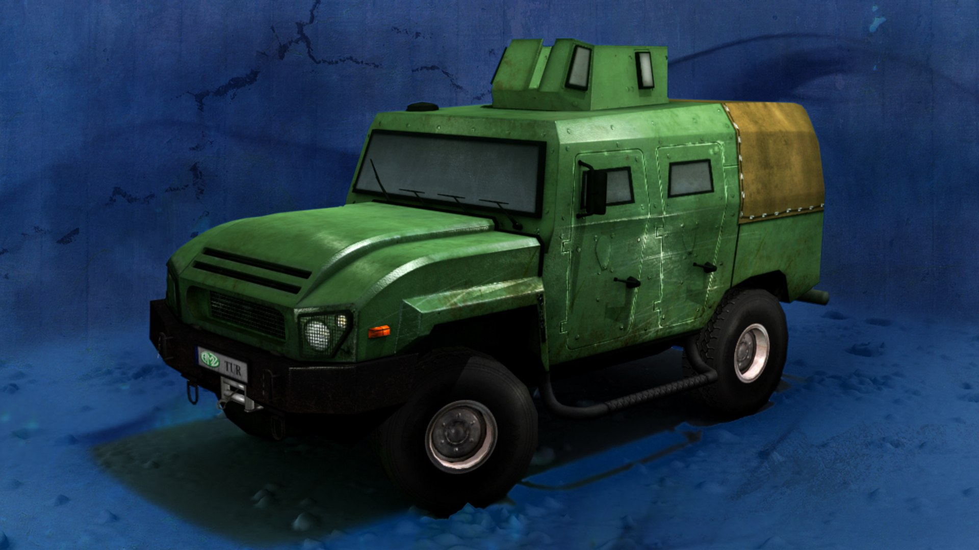 military vehicle amz tur 3d model
