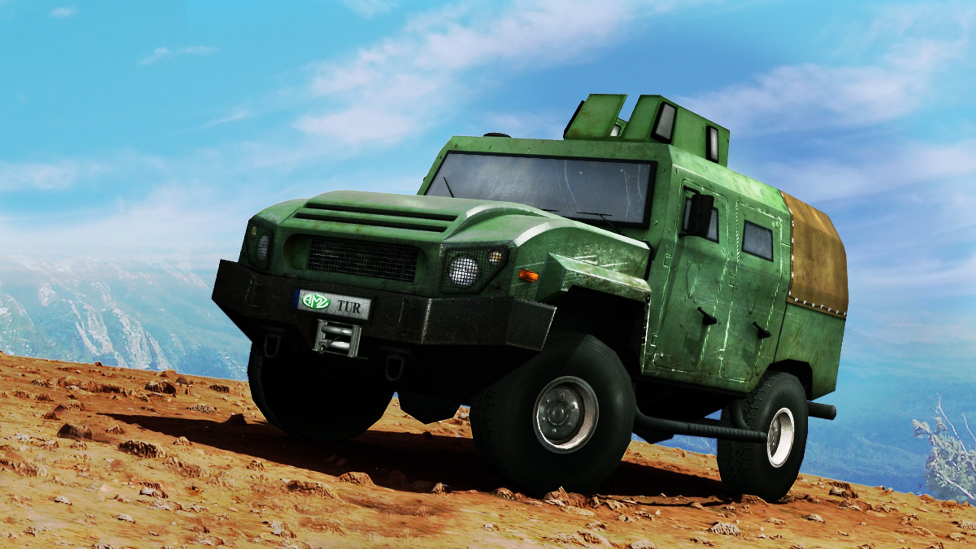 military vehicle amz tur 3d model