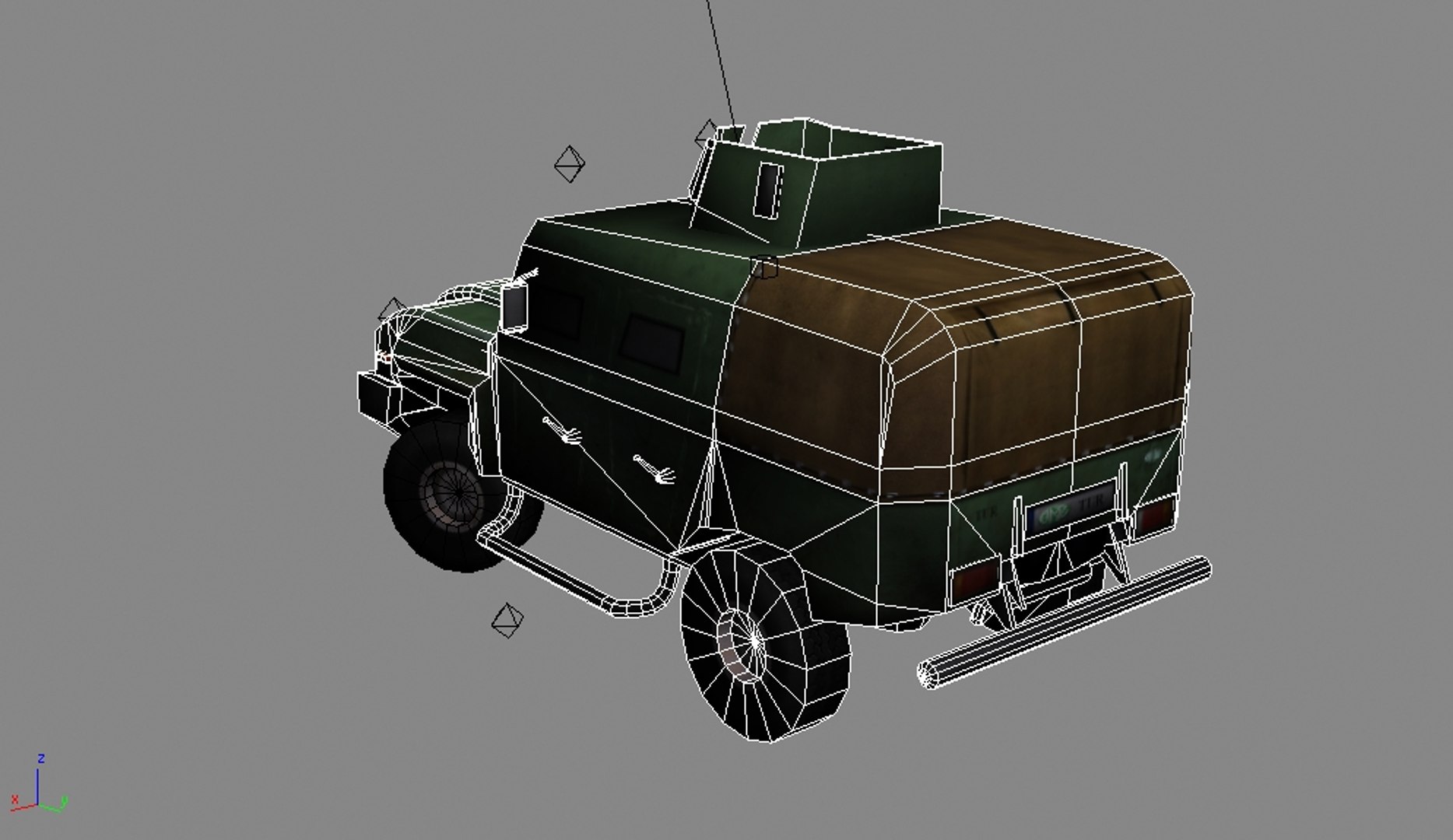military vehicle amz tur 3d model