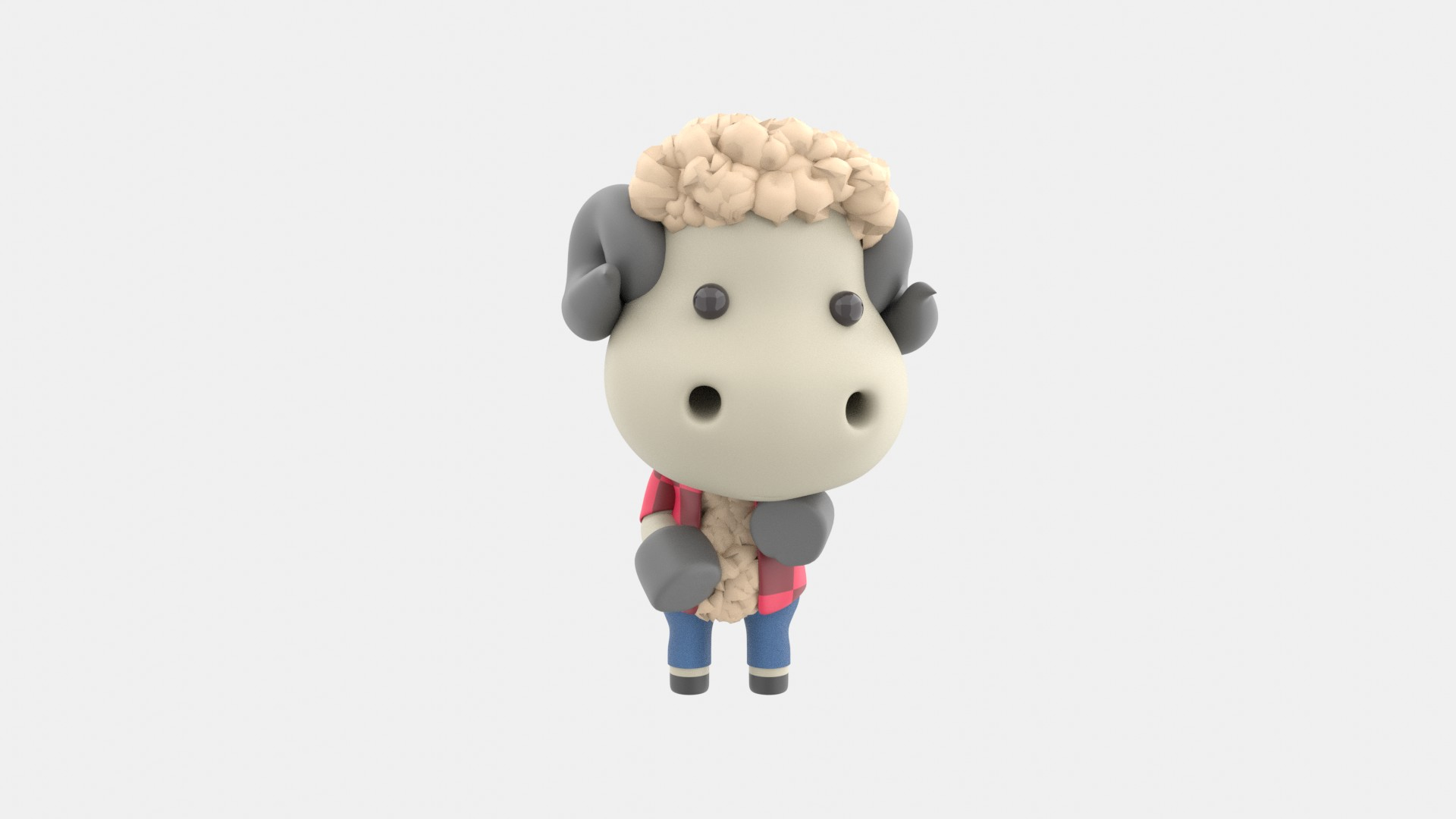 3D Cute Sheep 3D Illustration Model - TurboSquid 2238807