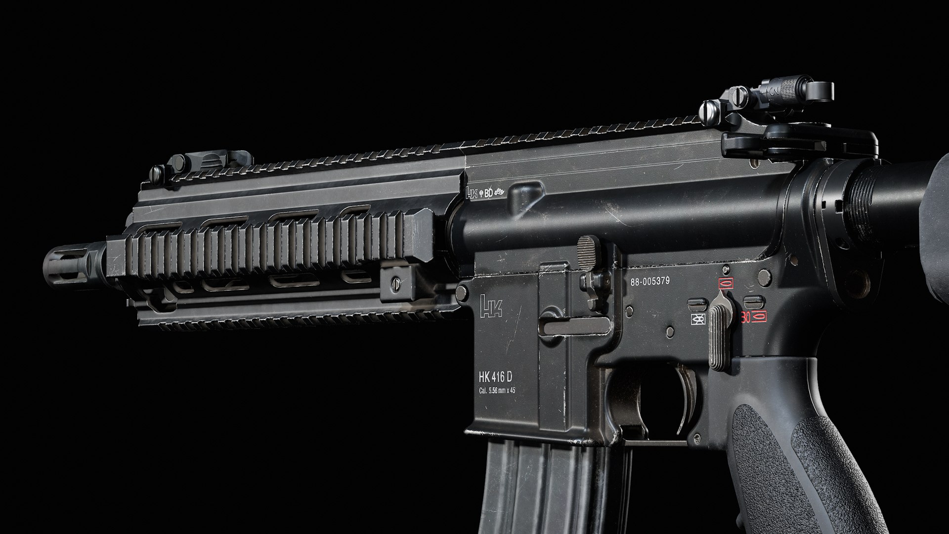 Modular HK416 3D Model - TurboSquid 1939395