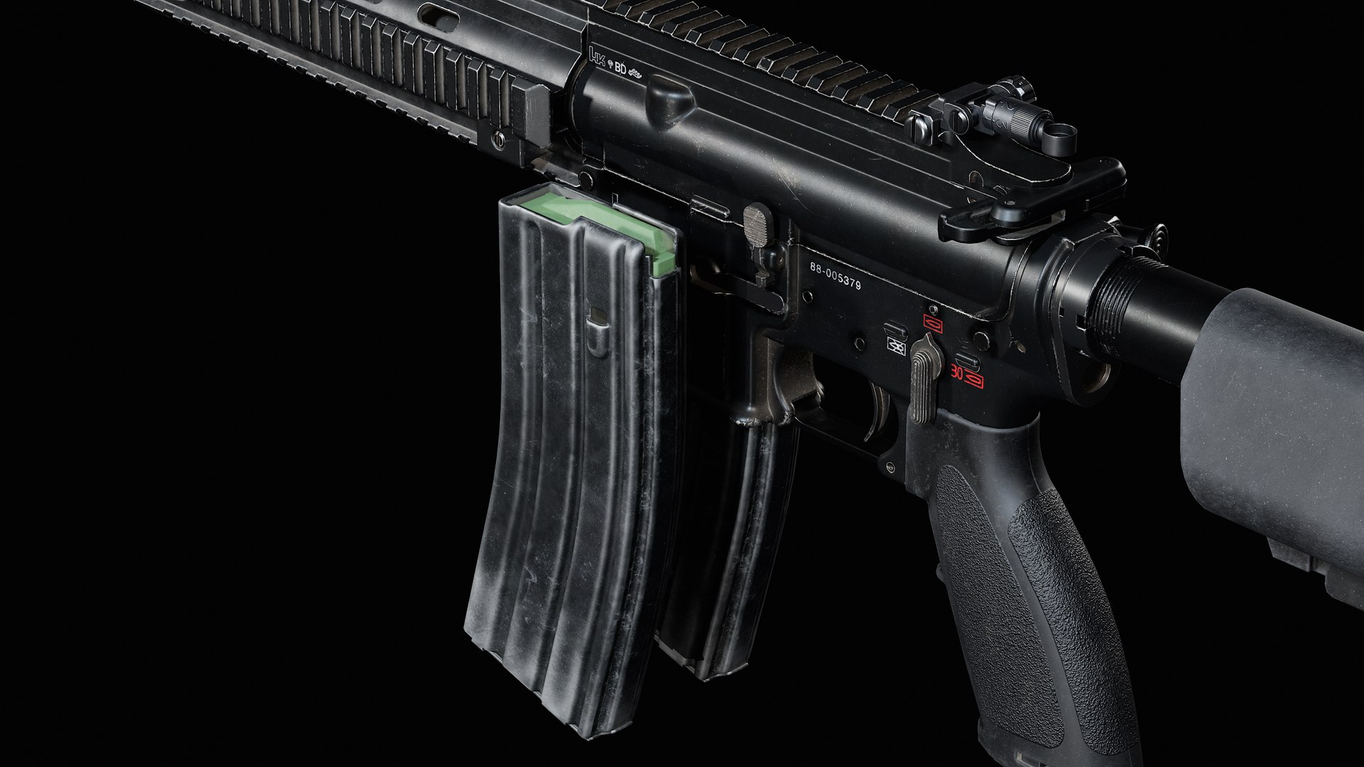 Modular HK416 3D Model - TurboSquid 1939395