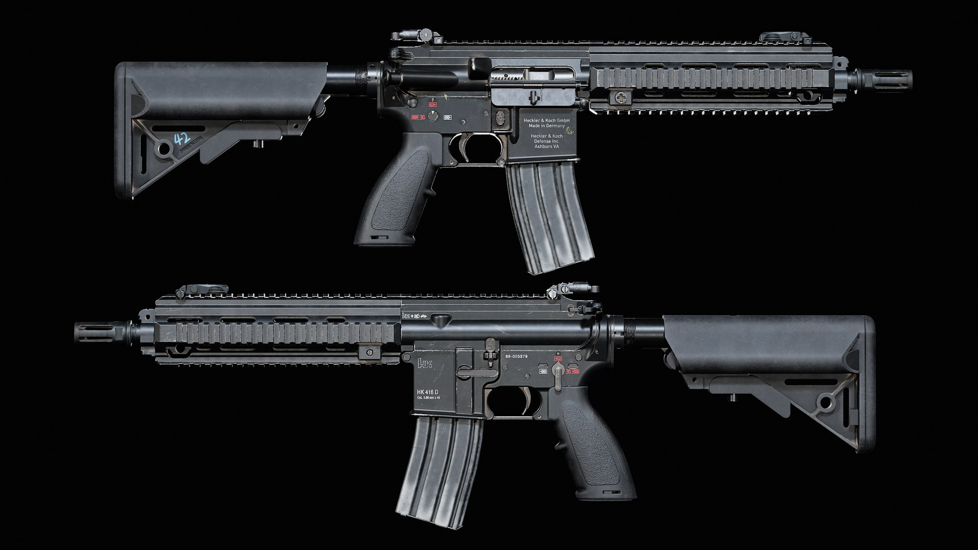 Modular HK416 3D Model - TurboSquid 1939395