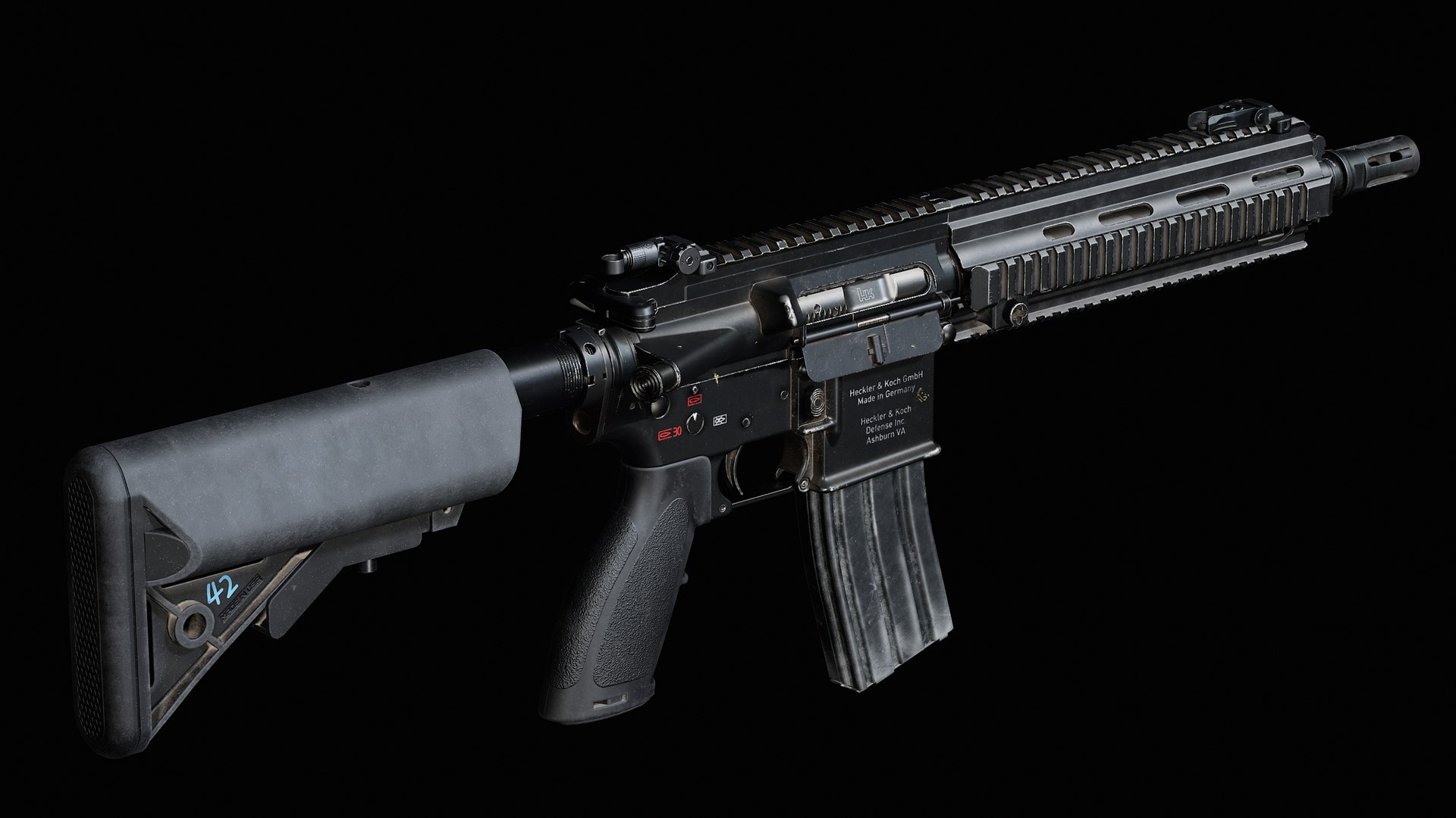 Modular HK416 3D Model - TurboSquid 1939395