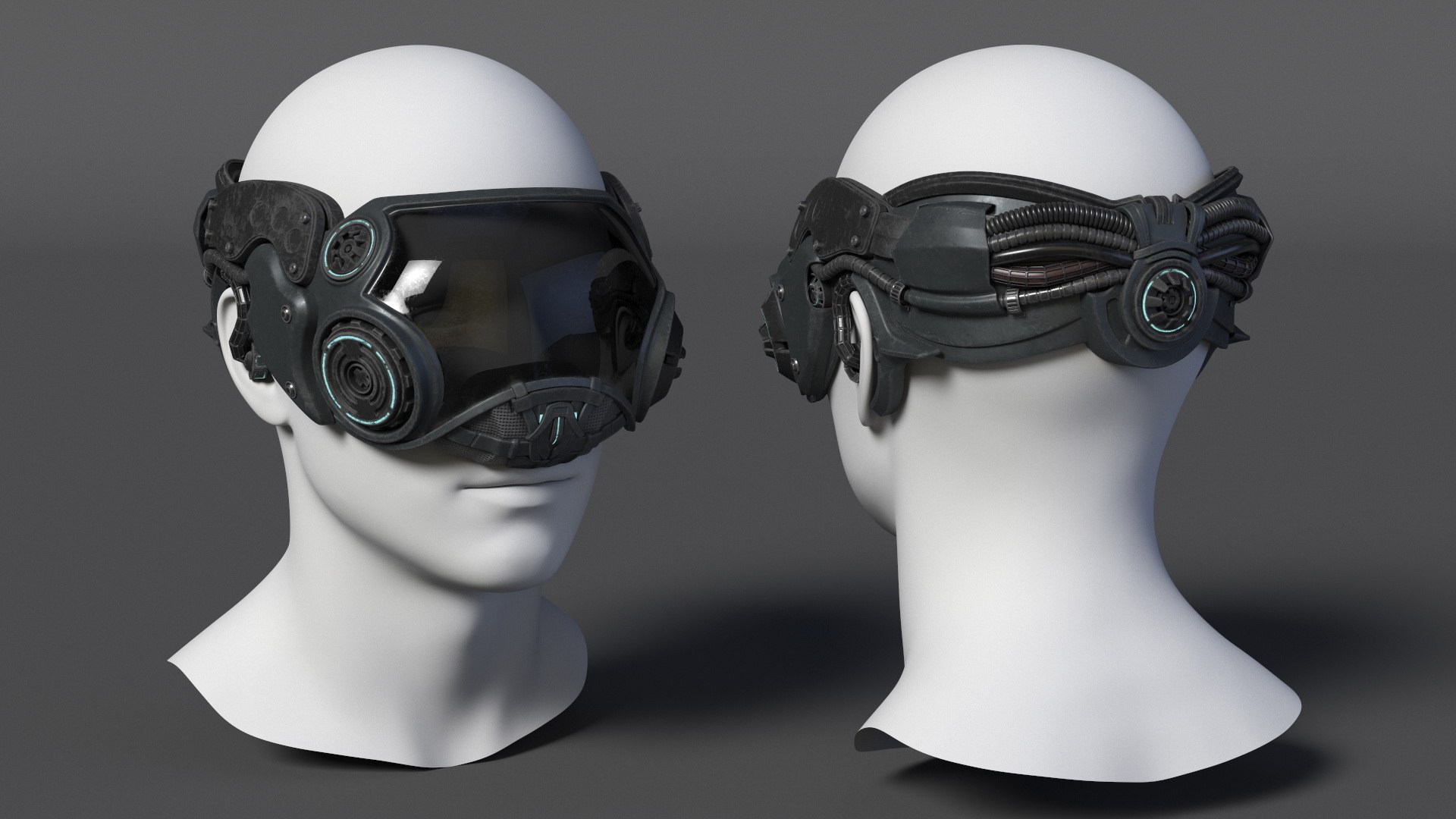 Sci-fi Head Mask Used 3D - TurboSquid 2133328