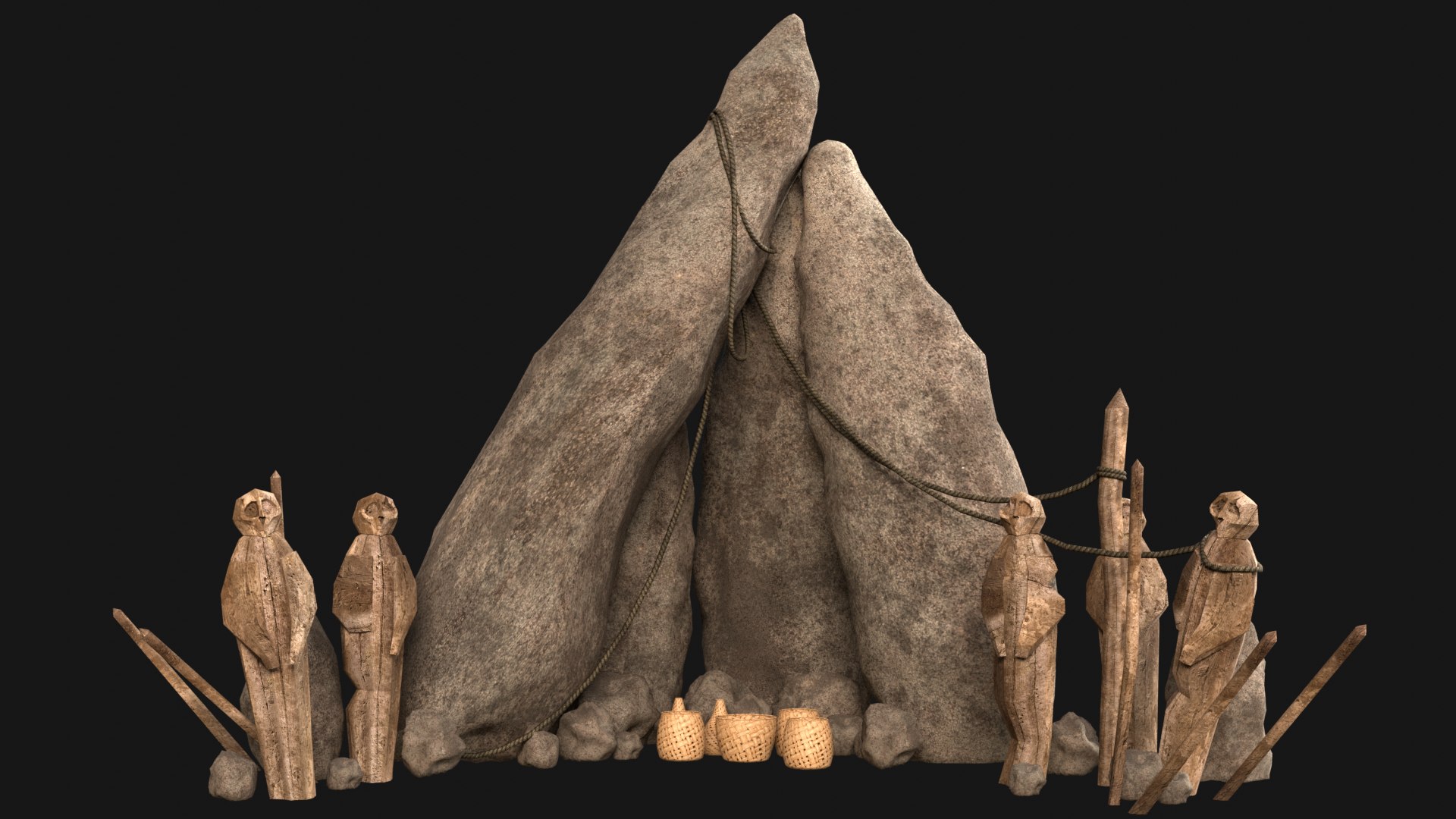 CULT SACRIFICE PLACE JUNGLE SWAMP TRIBE TRIBAL AAA COLLECTION 3D Model ...
