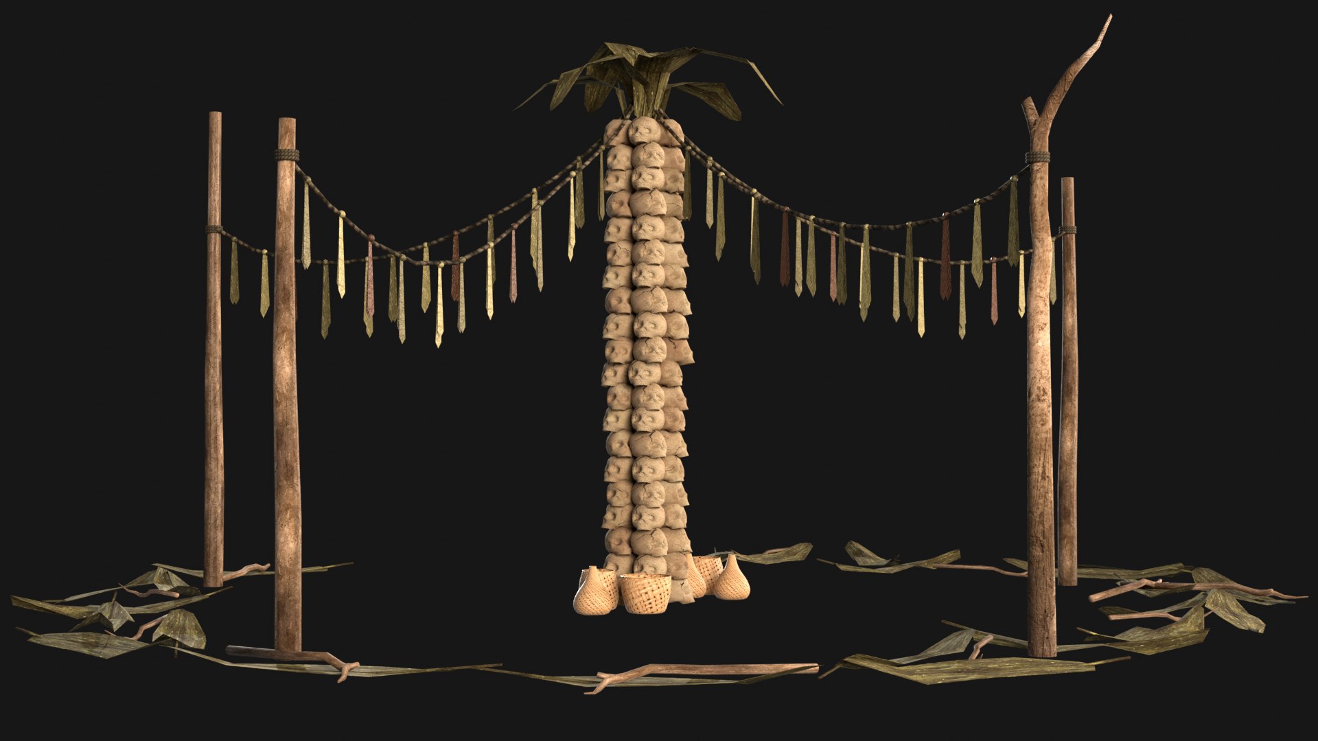 CULT SACRIFICE PLACE JUNGLE SWAMP TRIBE TRIBAL AAA COLLECTION 3D Model ...