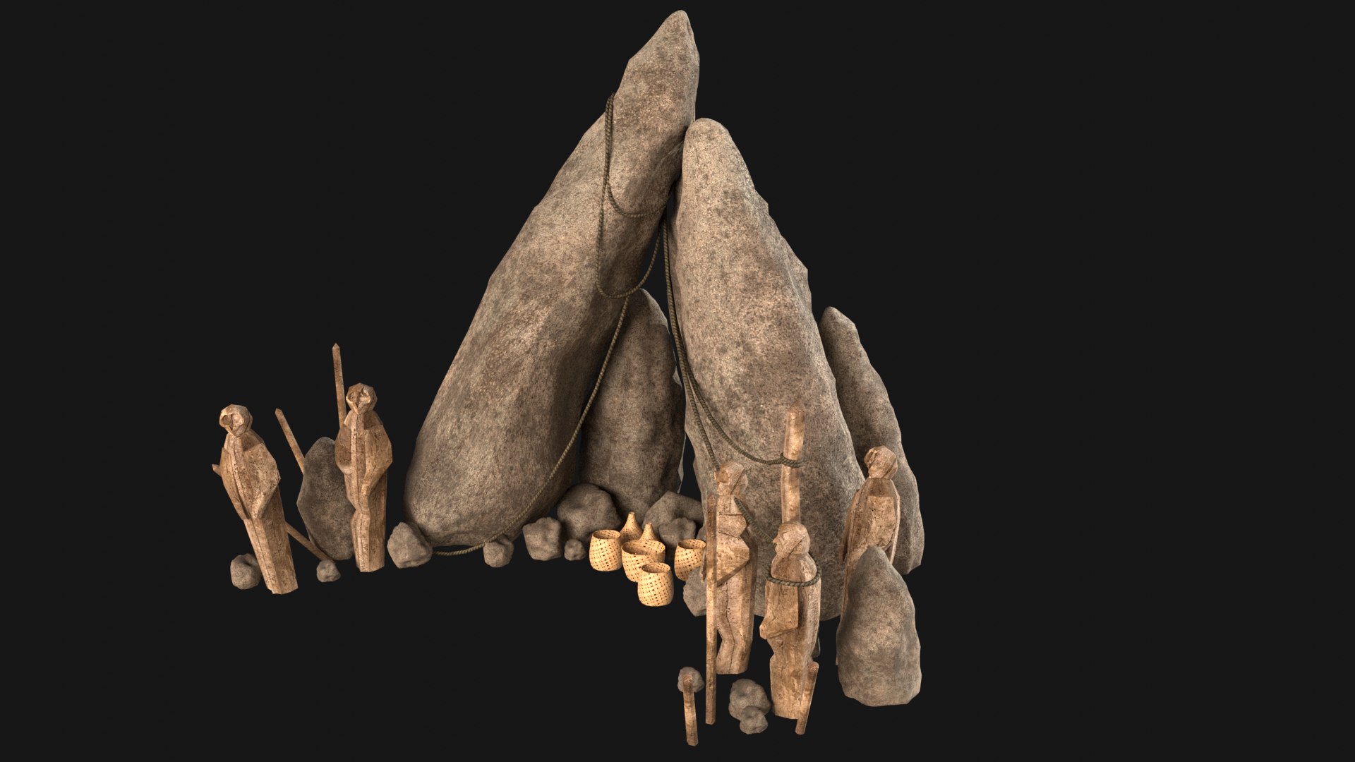 CULT SACRIFICE PLACE JUNGLE SWAMP TRIBE TRIBAL AAA COLLECTION 3D Model ...