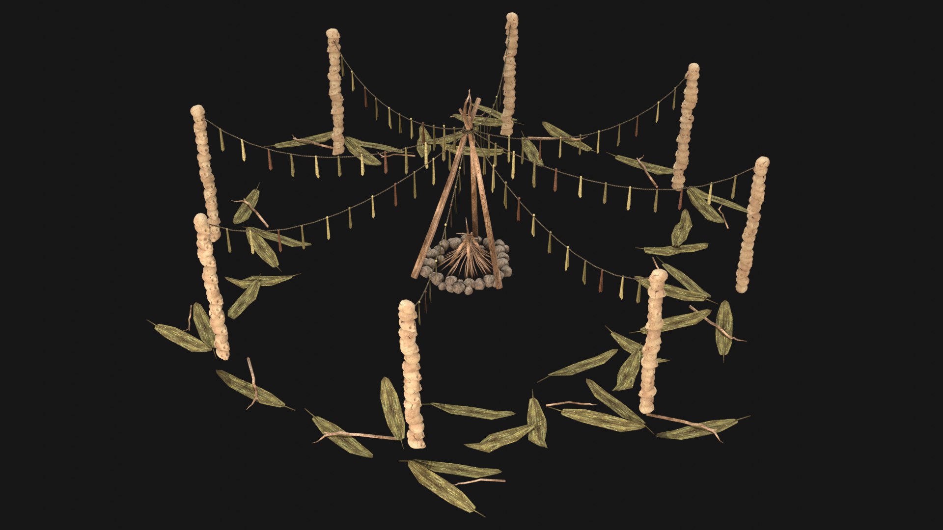 CULT SACRIFICE PLACE JUNGLE SWAMP TRIBE TRIBAL AAA COLLECTION 3D Model ...