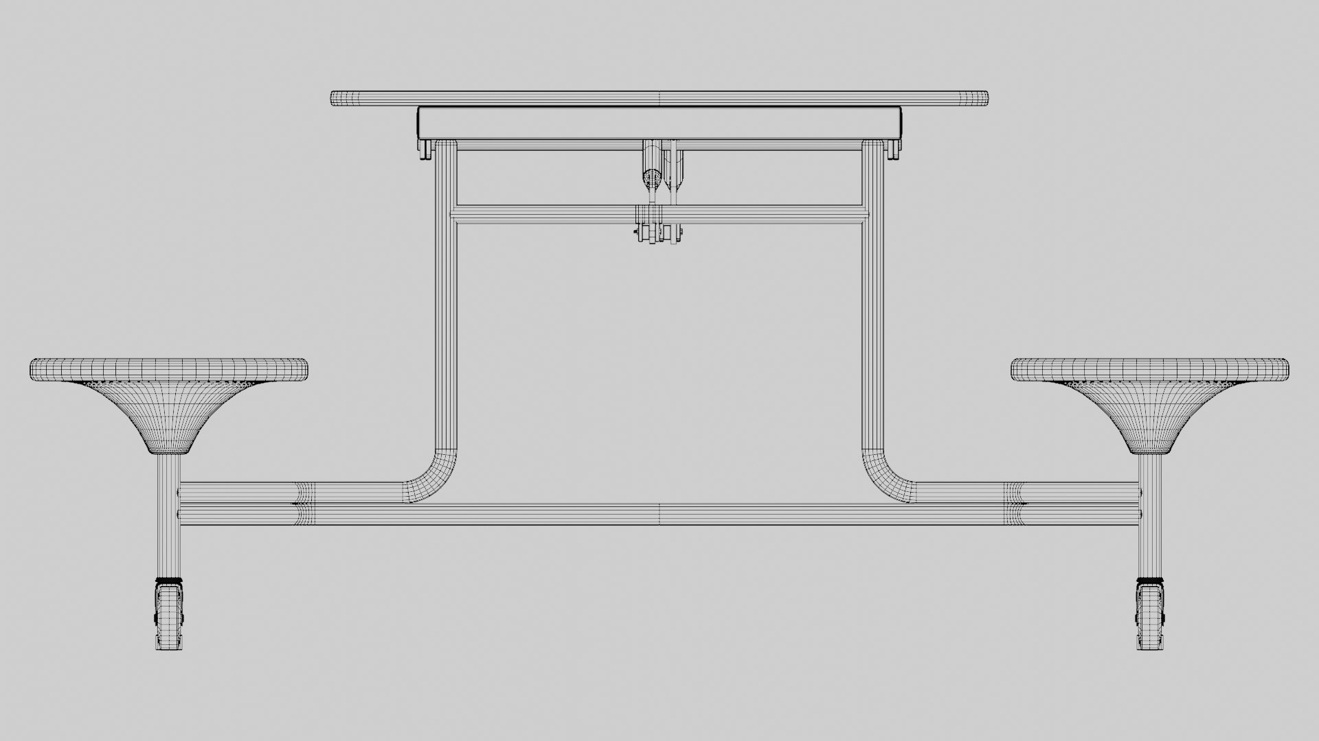 3D Mobile Cafeteria Table Model - TurboSquid 2112927