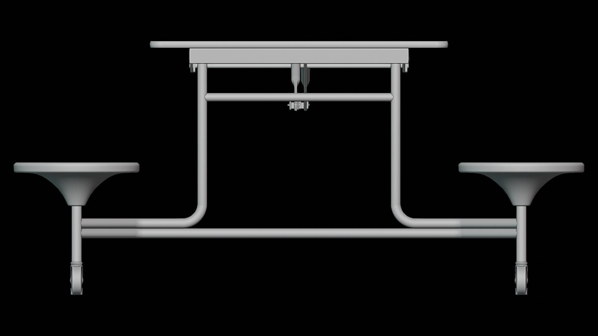 3D Mobile Cafeteria Table Model - TurboSquid 2112927