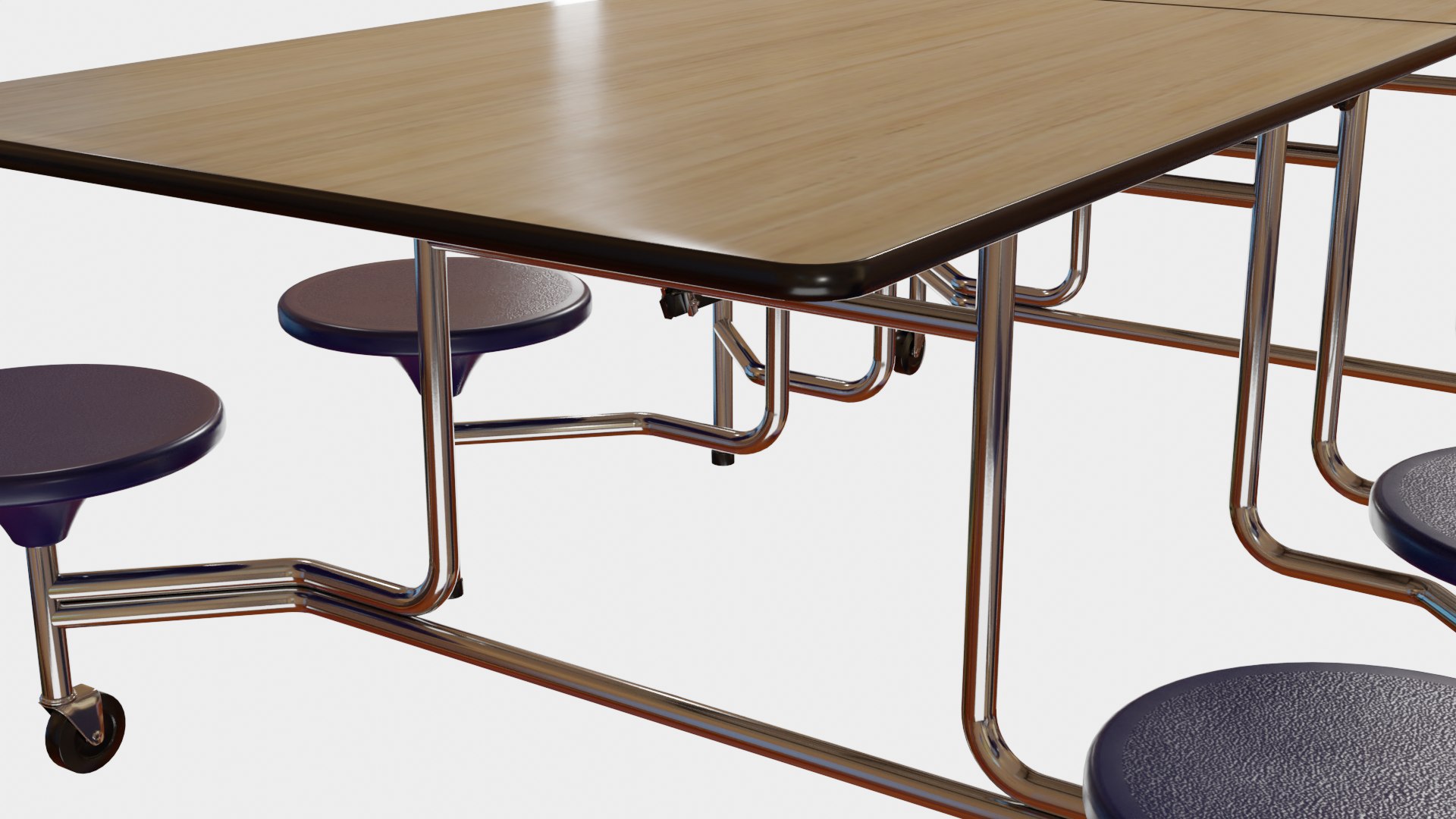 3D Mobile Cafeteria Table Model - TurboSquid 2112927