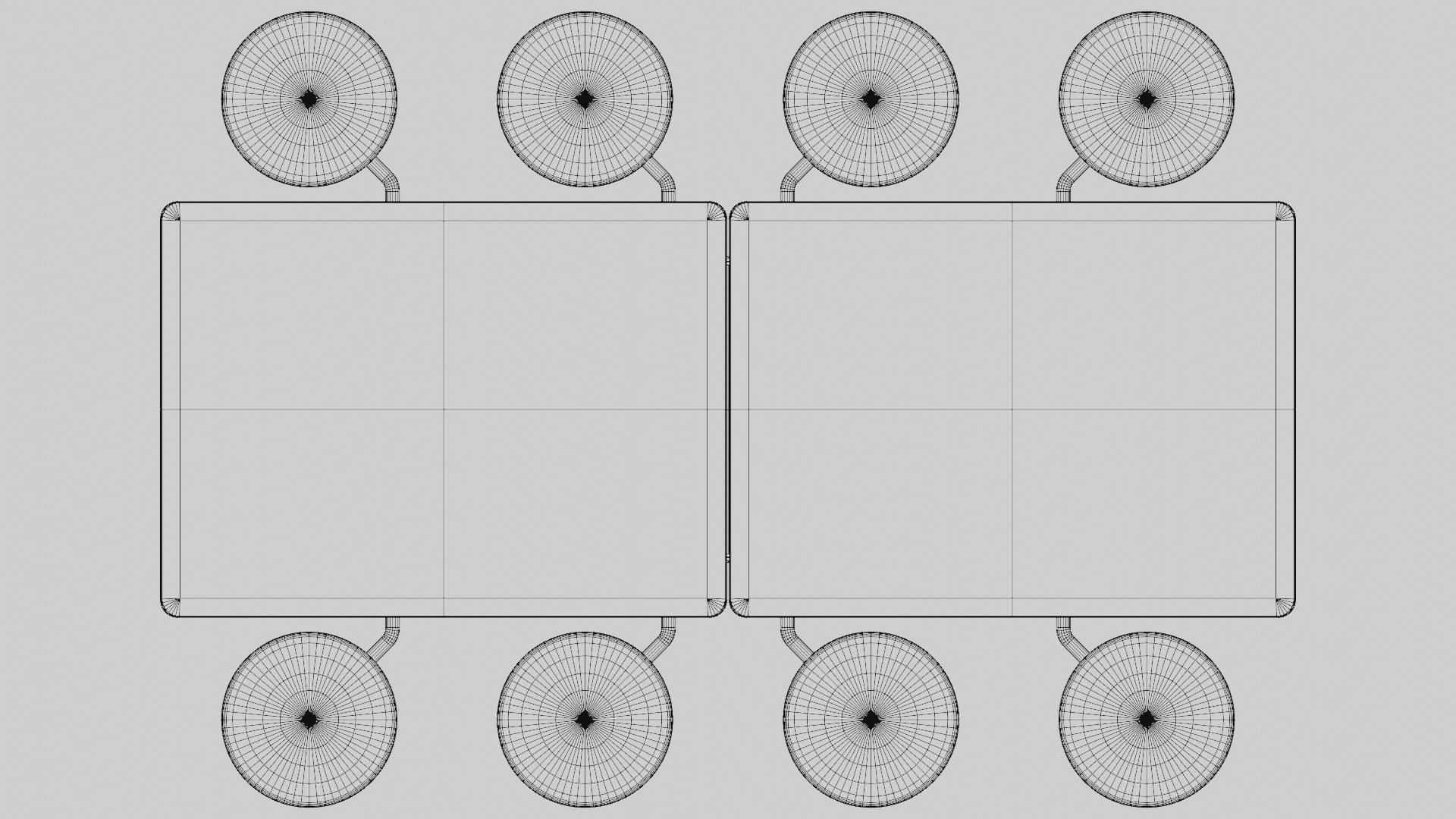 3D Mobile Cafeteria Table Model - TurboSquid 2112927