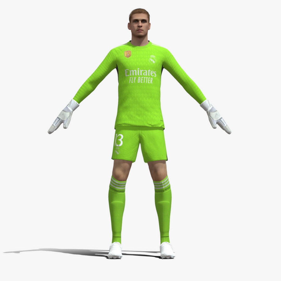 3D T-Pose Andriy Lunin Real Madrid 23-24 Model - TurboSquid 2161759