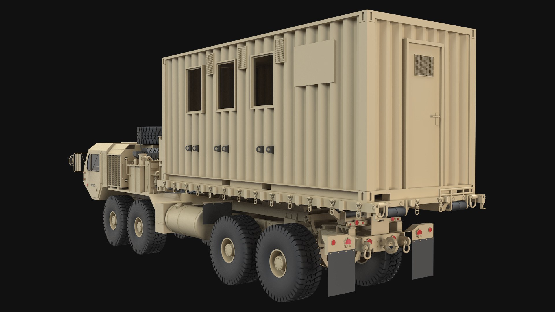 3D HEMTT Heavy Expanded Mobility Tactical Truck With Shelter Container ...