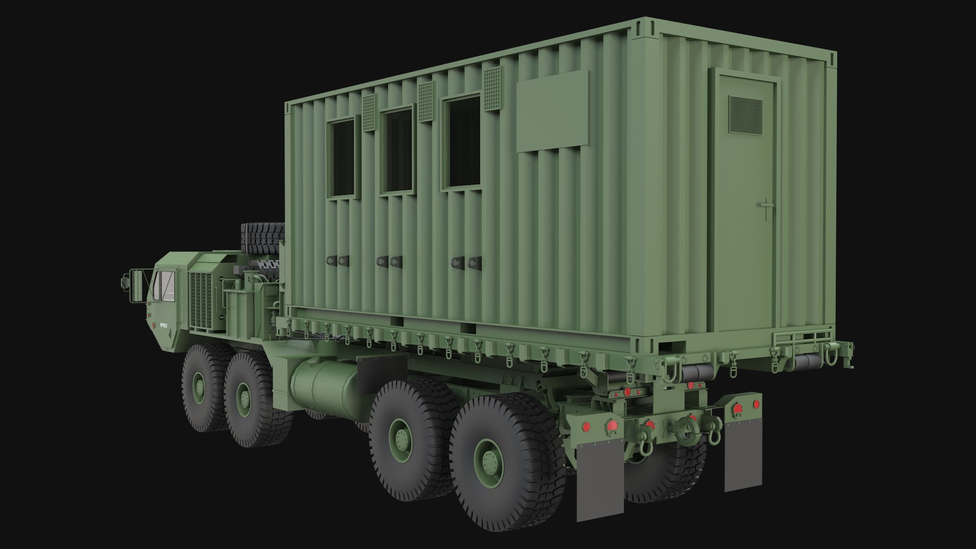 3D HEMTT Heavy Expanded Mobility Tactical Truck With Shelter Container ...