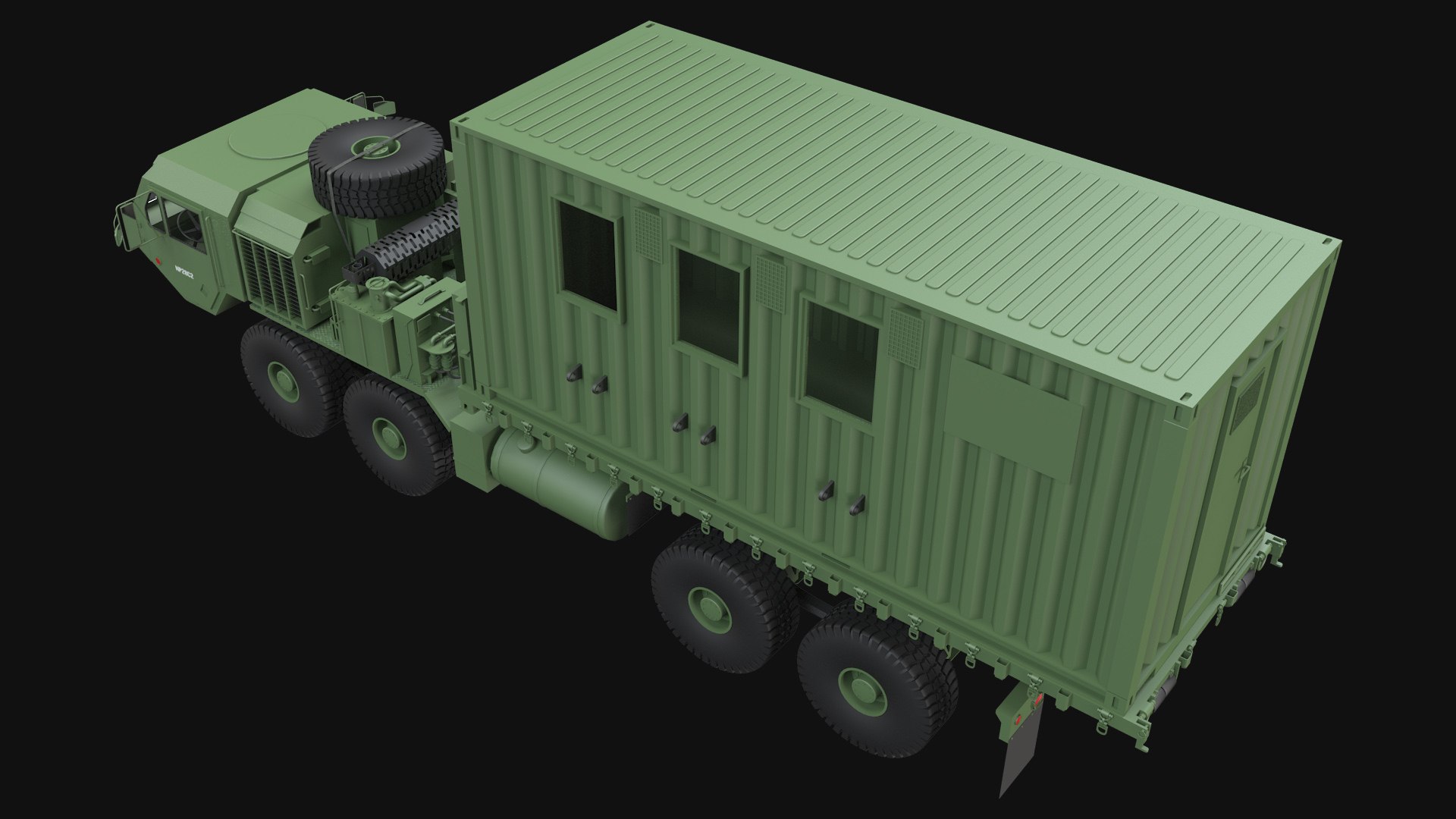 3D HEMTT Heavy Expanded Mobility Tactical Truck With Shelter Container ...