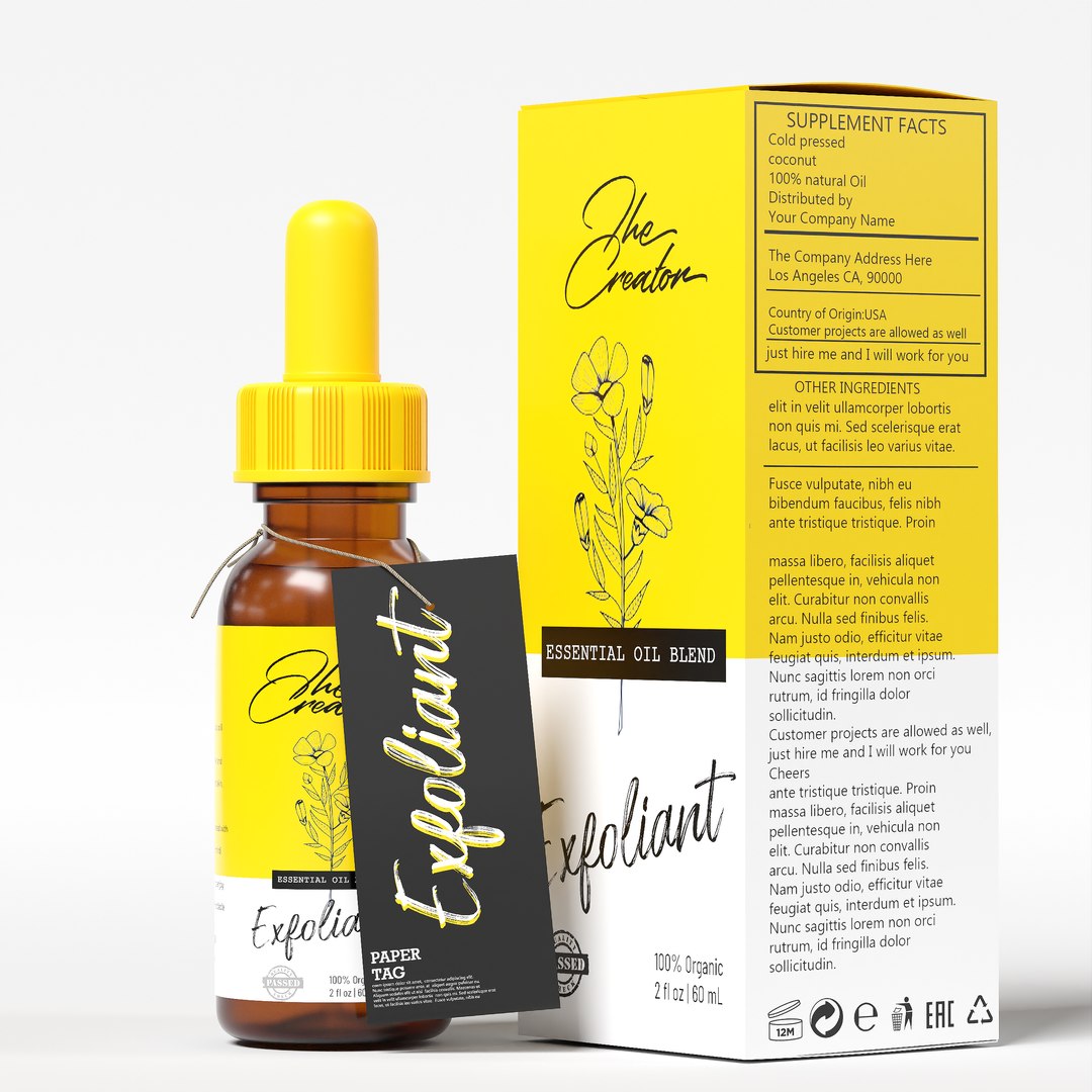 3D Model Essential Oil Blend Exfoliant - TurboSquid 2286654