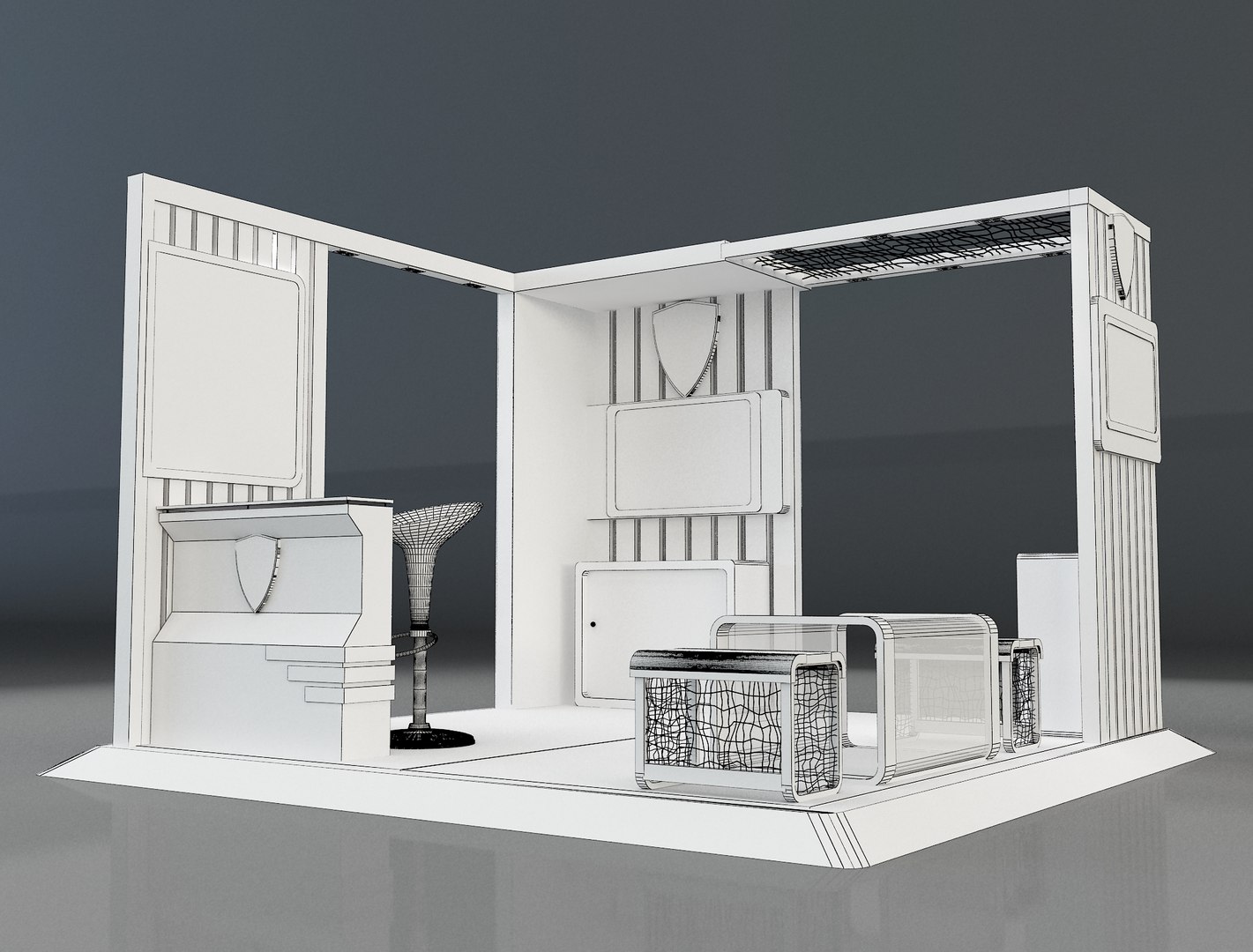 3D model Booth Exhibition Stand a658a - TurboSquid 2146331