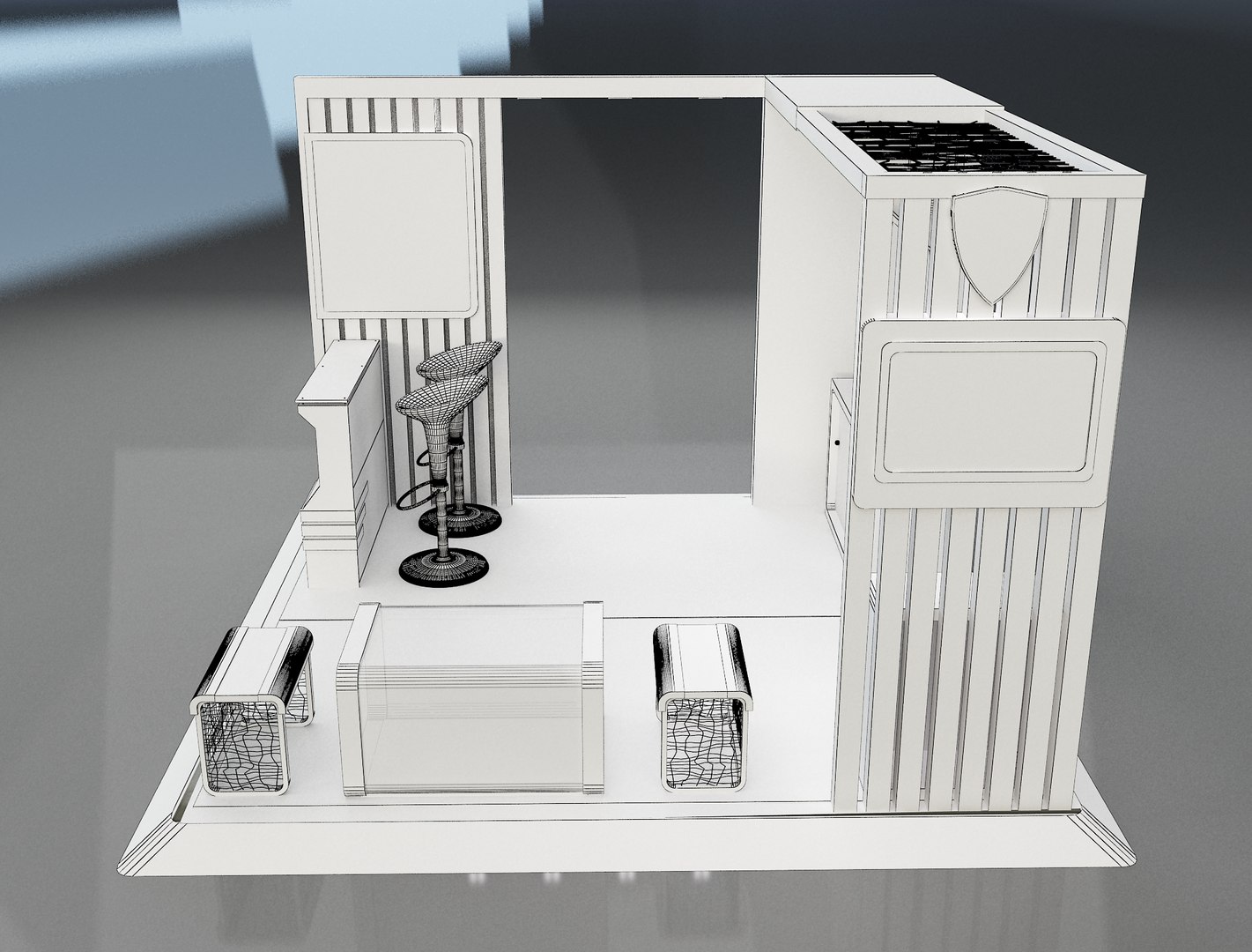 3D model Booth Exhibition Stand a658a - TurboSquid 2146331